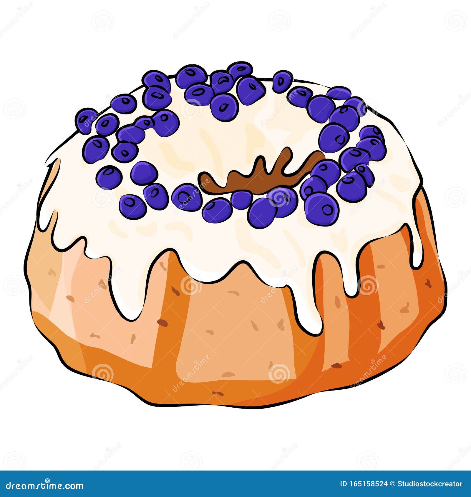 Cute Cartoon Loaf Isolated on the White Background. Vector Illustration ...