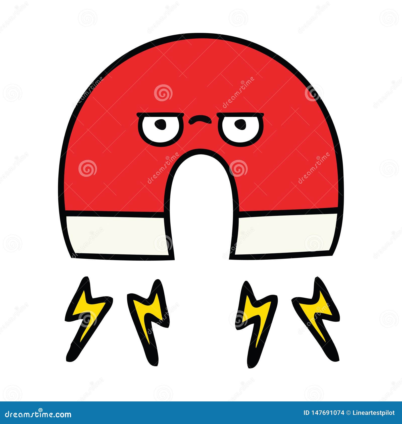 Cute cartoon magnet stock vector. Illustration of freehand - 147691074