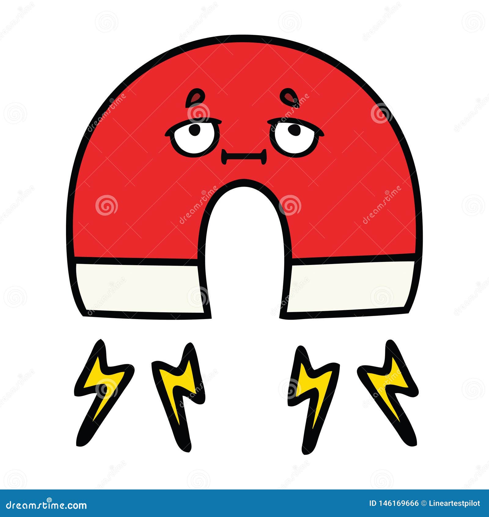 Cute cartoon of a magnet stock vector. Illustration of magnet - 146169666