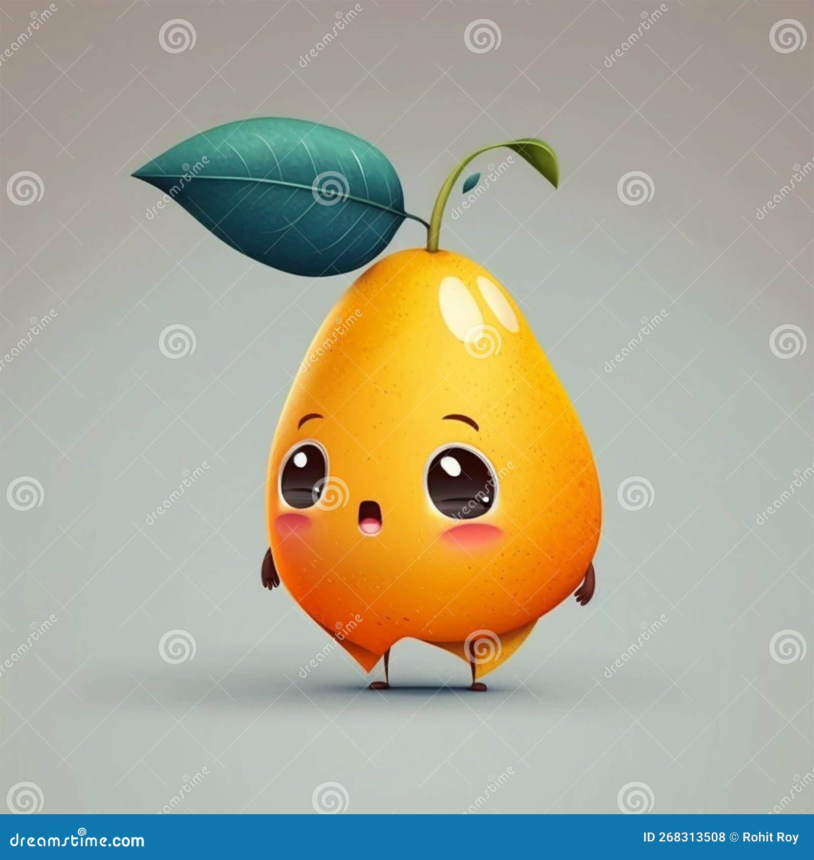 Cute Cartoon Mango Character Stock Photo - Image of mango, character ...