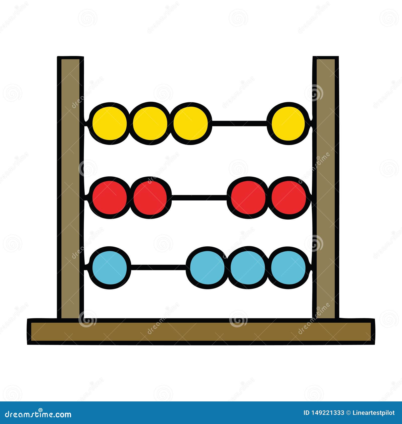 Cute cartoon maths abacus stock vector. Illustration of clip - 149221333