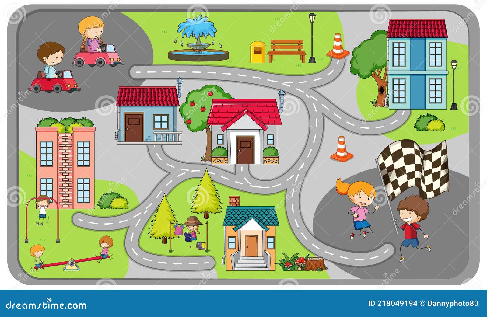 Cute Cartoon Maze Game Template Stock Vector - Illustration of home ...