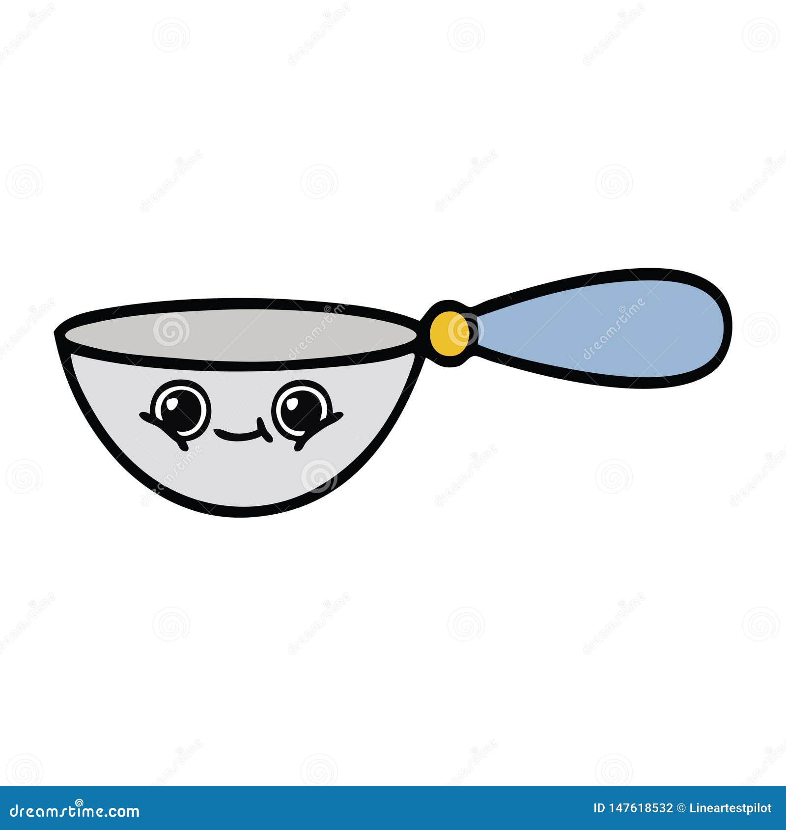 Cute Cartoon Measuring Spoon Stock Vector - Illustration of clip, spoon ...