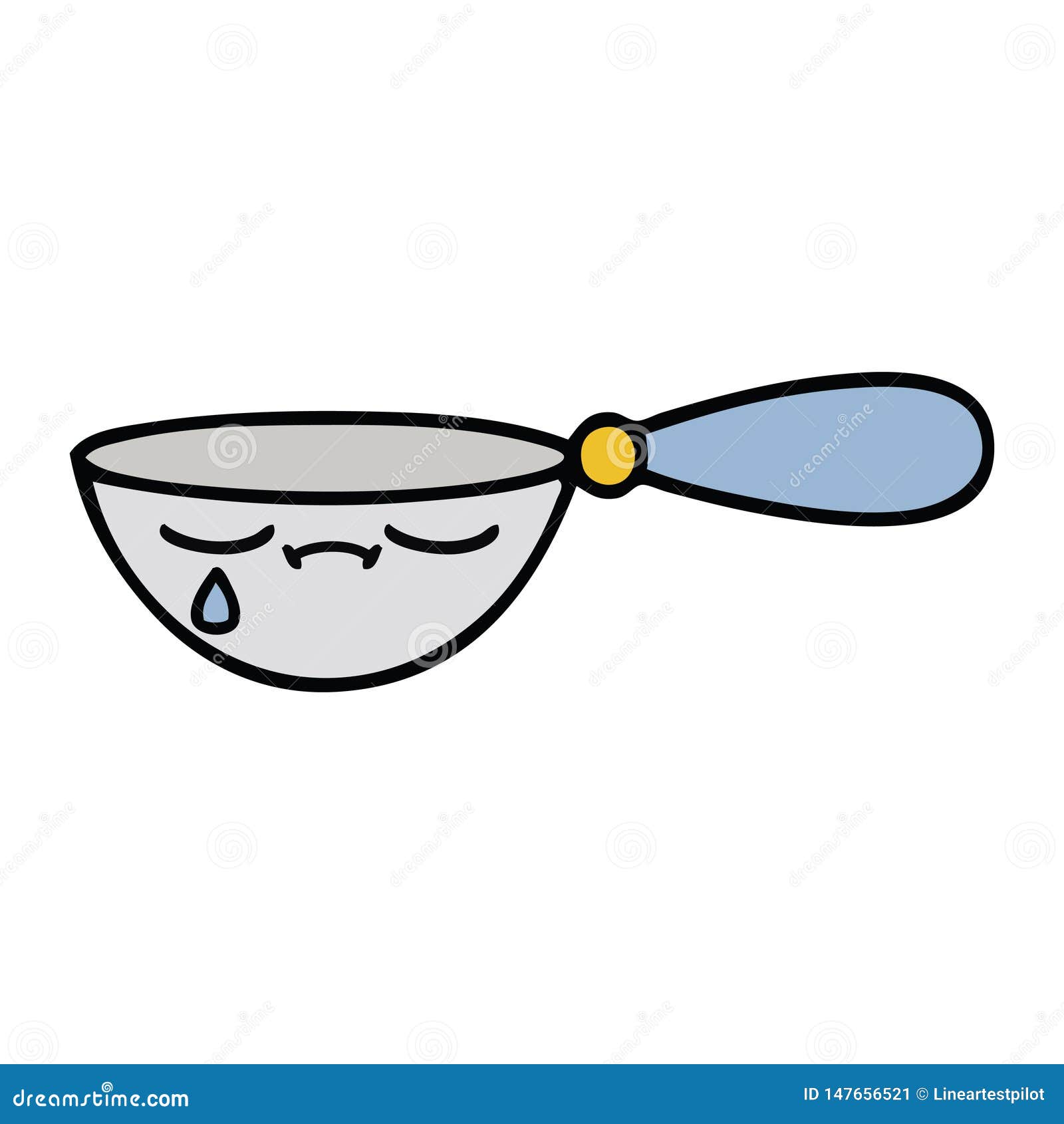 Cute Cartoon Measuring Spoon Stock Vector - Illustration of measurement ...