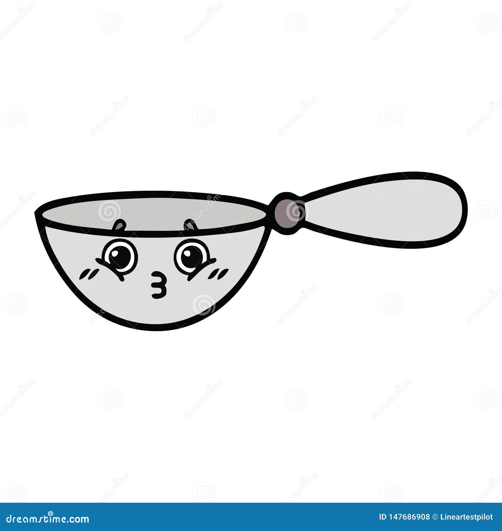Cute Cartoon Measuring Spoon Stock Vector - Illustration of freehand ...