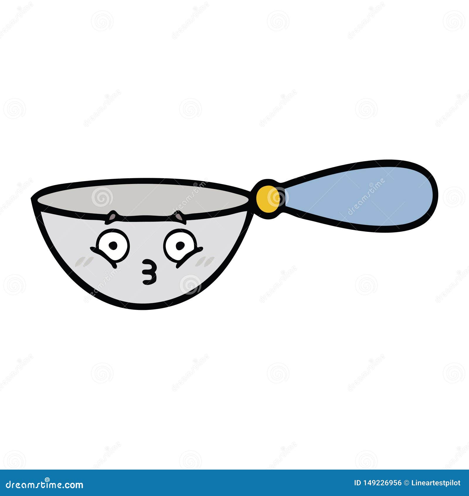 Cute Cartoon Measuring Spoon Stock Vector - Illustration of ladle ...