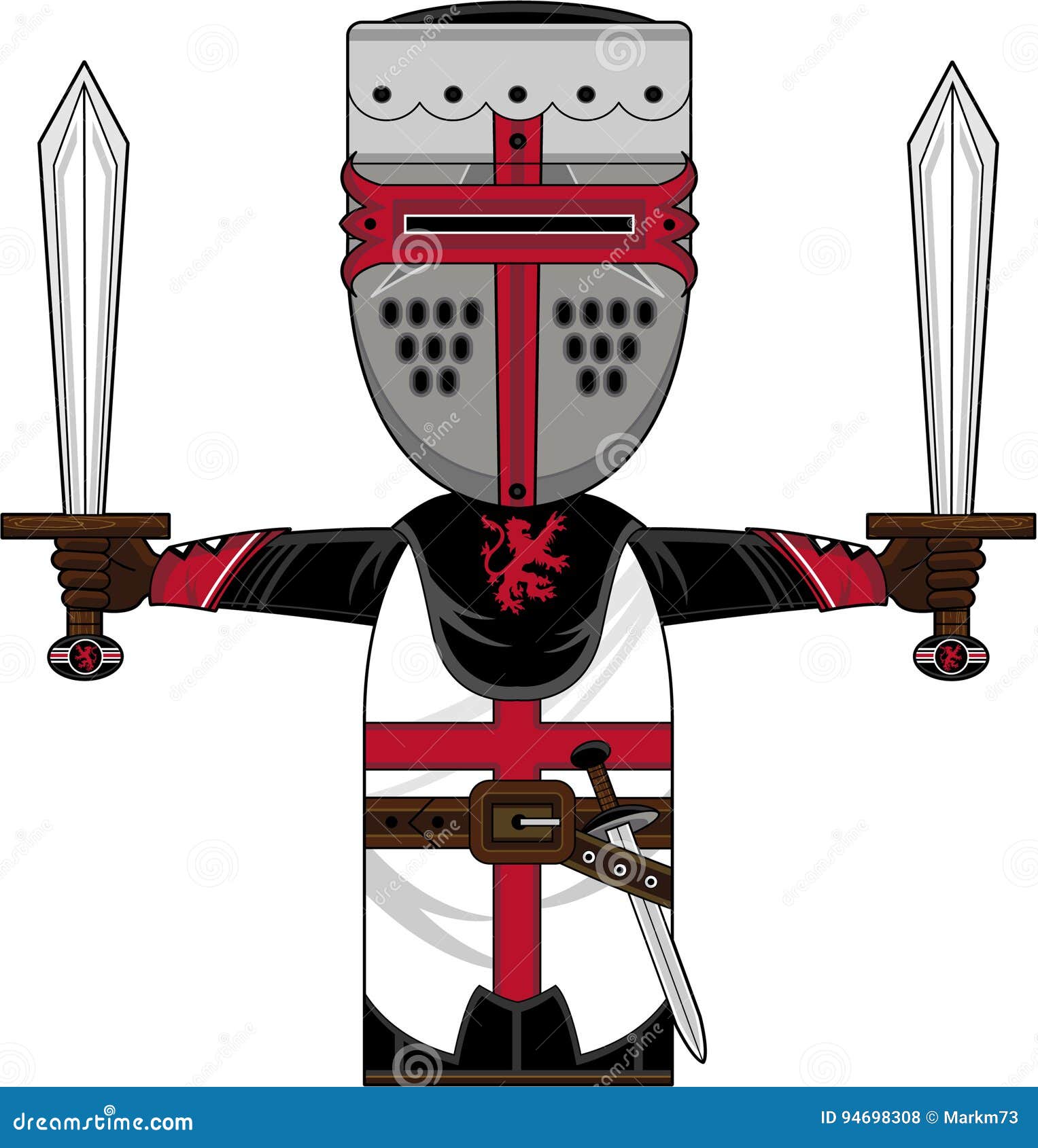 Cute Cartoon Medieval Knight Stock Vector - Illustration of historical ...