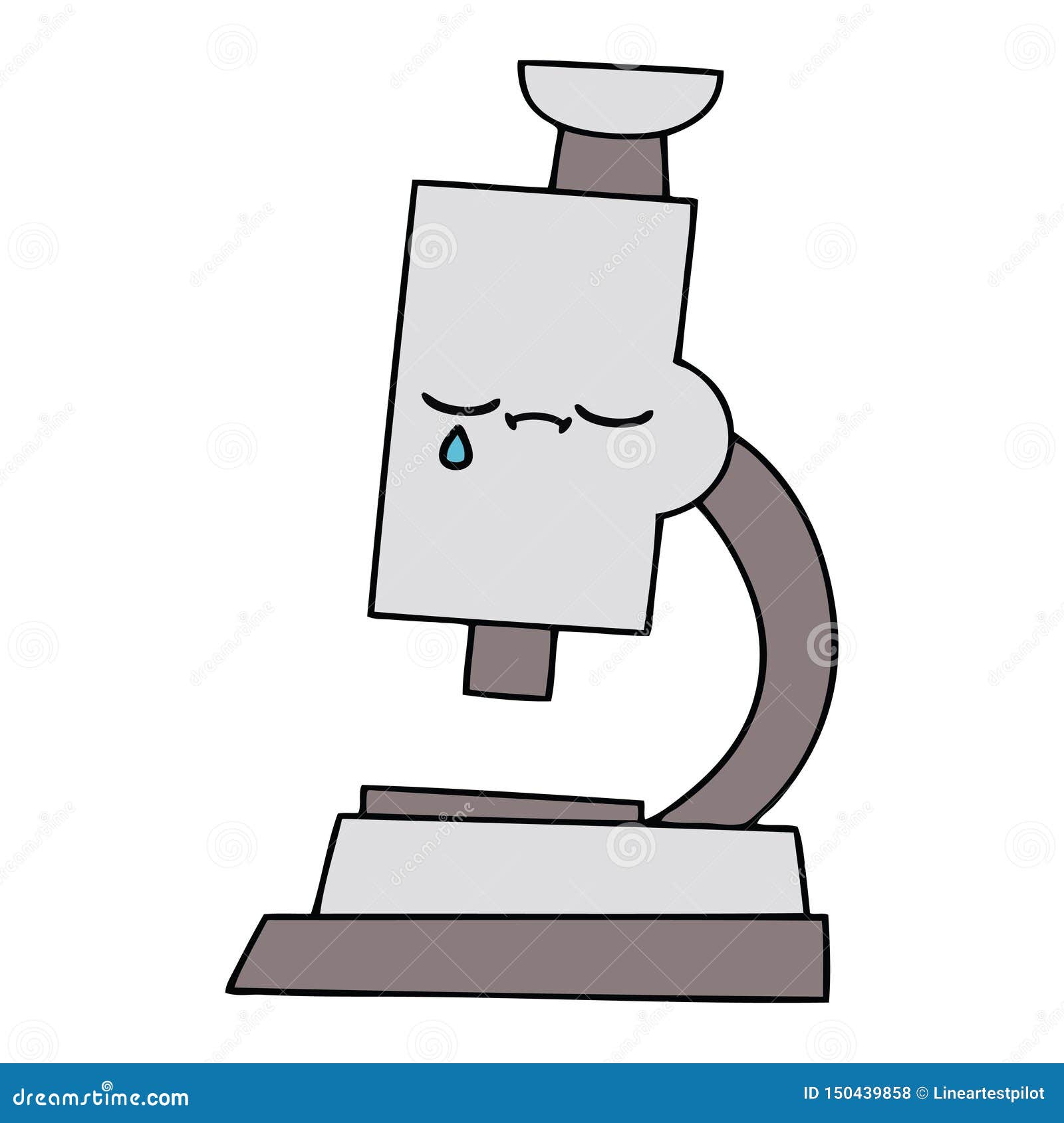 Cute Cartoon of a Microscope Stock Vector - Illustration of vector ...