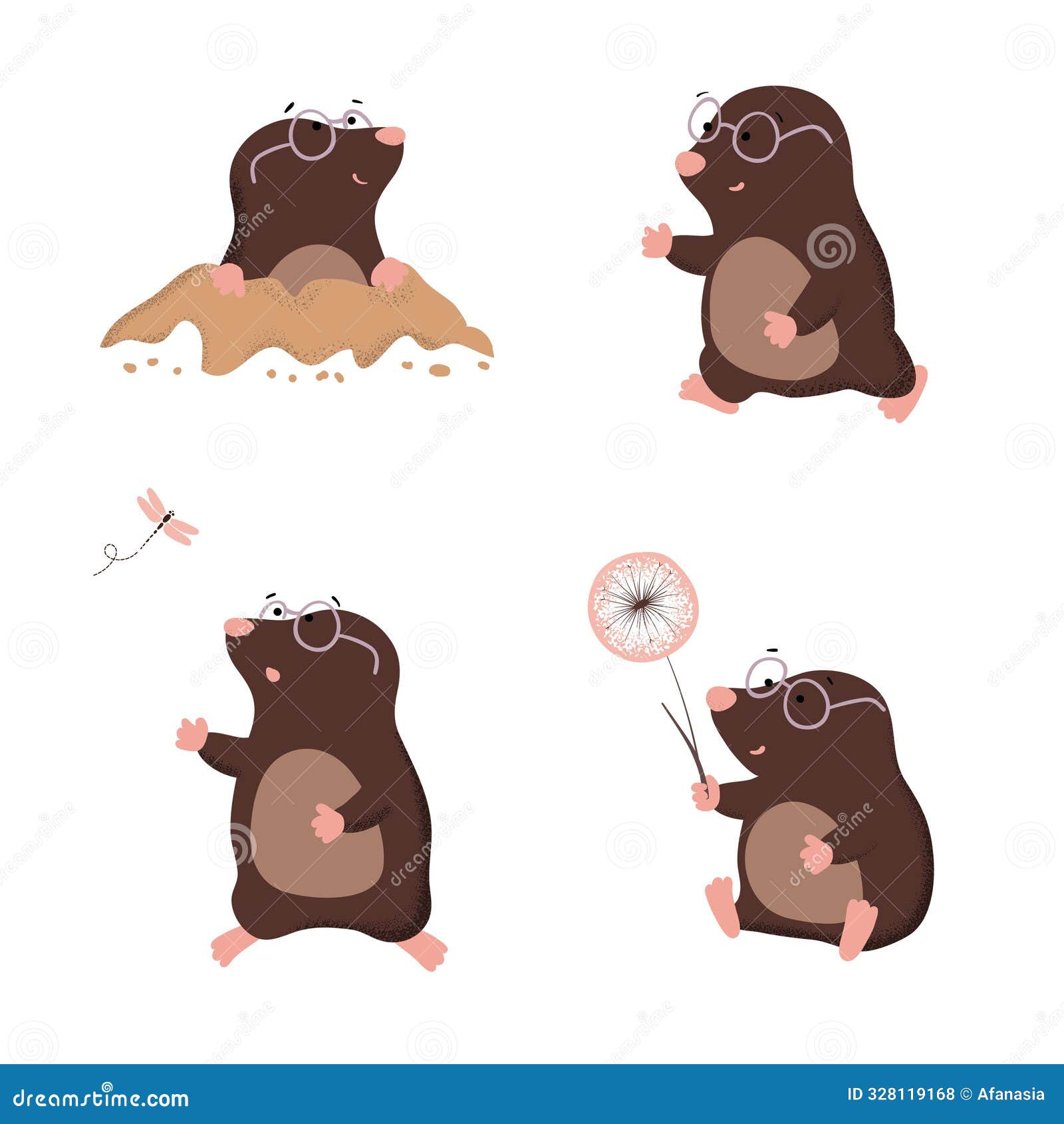 Moles Animals Dressed In Victorian Era Clothing Illustration Generative ...