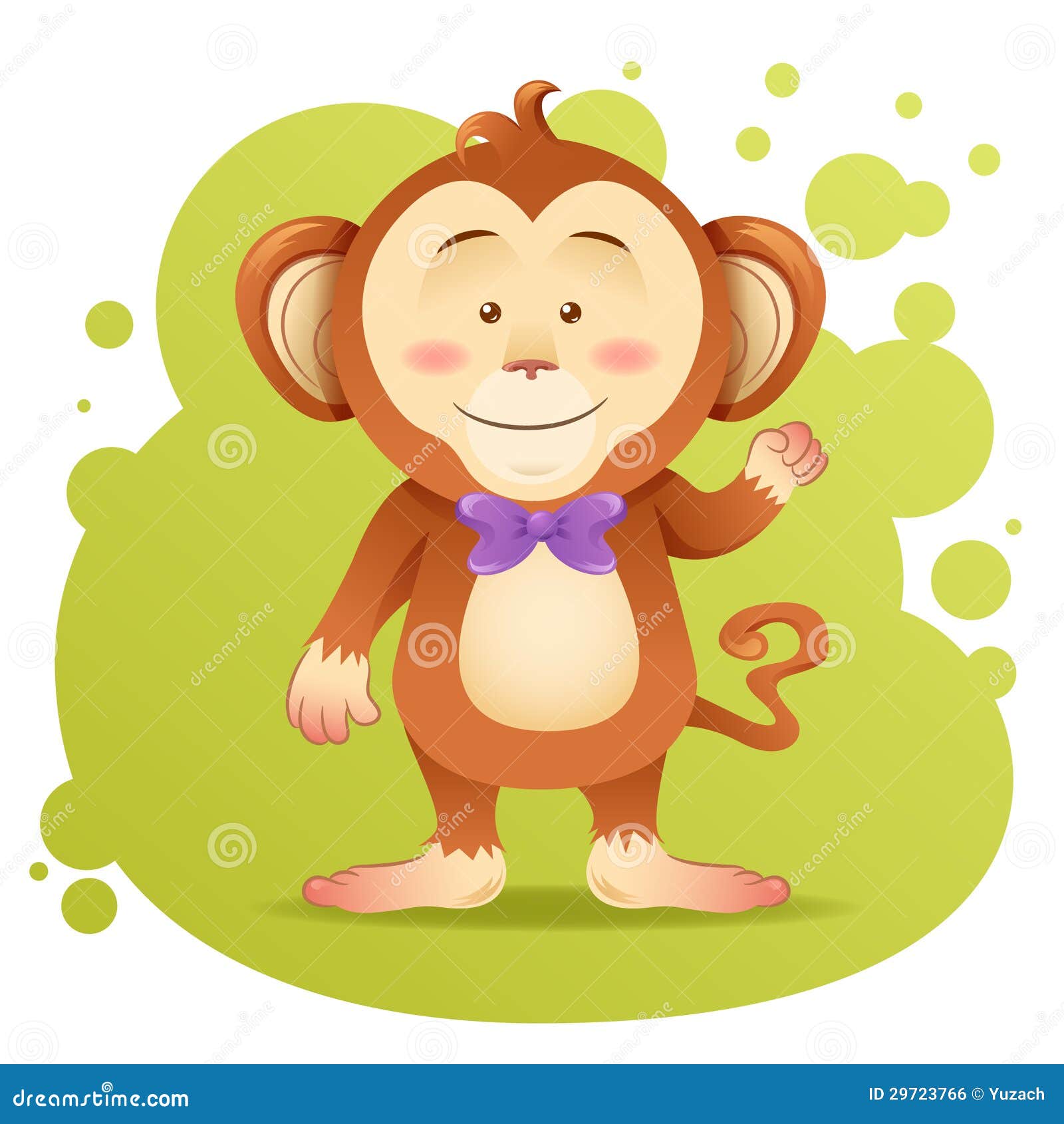 Cute cartoon monkey toy stock vector. Illustration of design - 29723766
