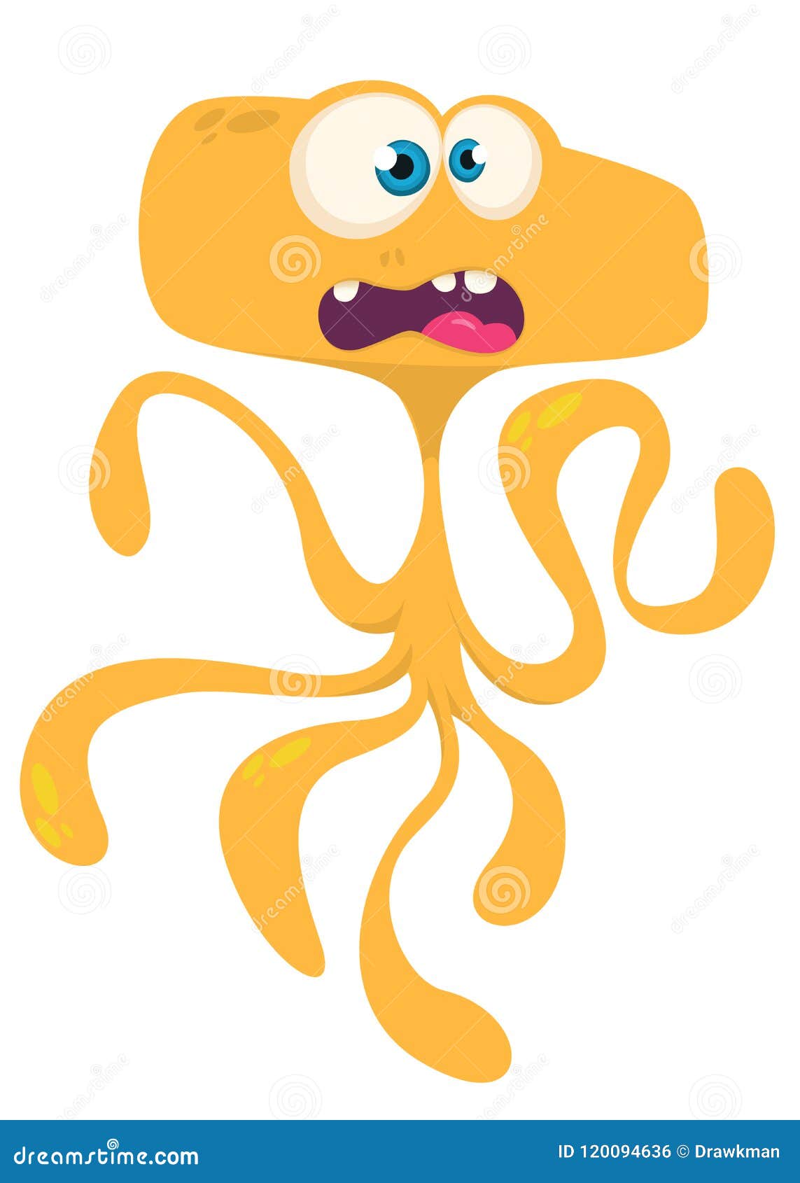 Cute cartoon monster stock vector. Illustration of mollusc - 120094636