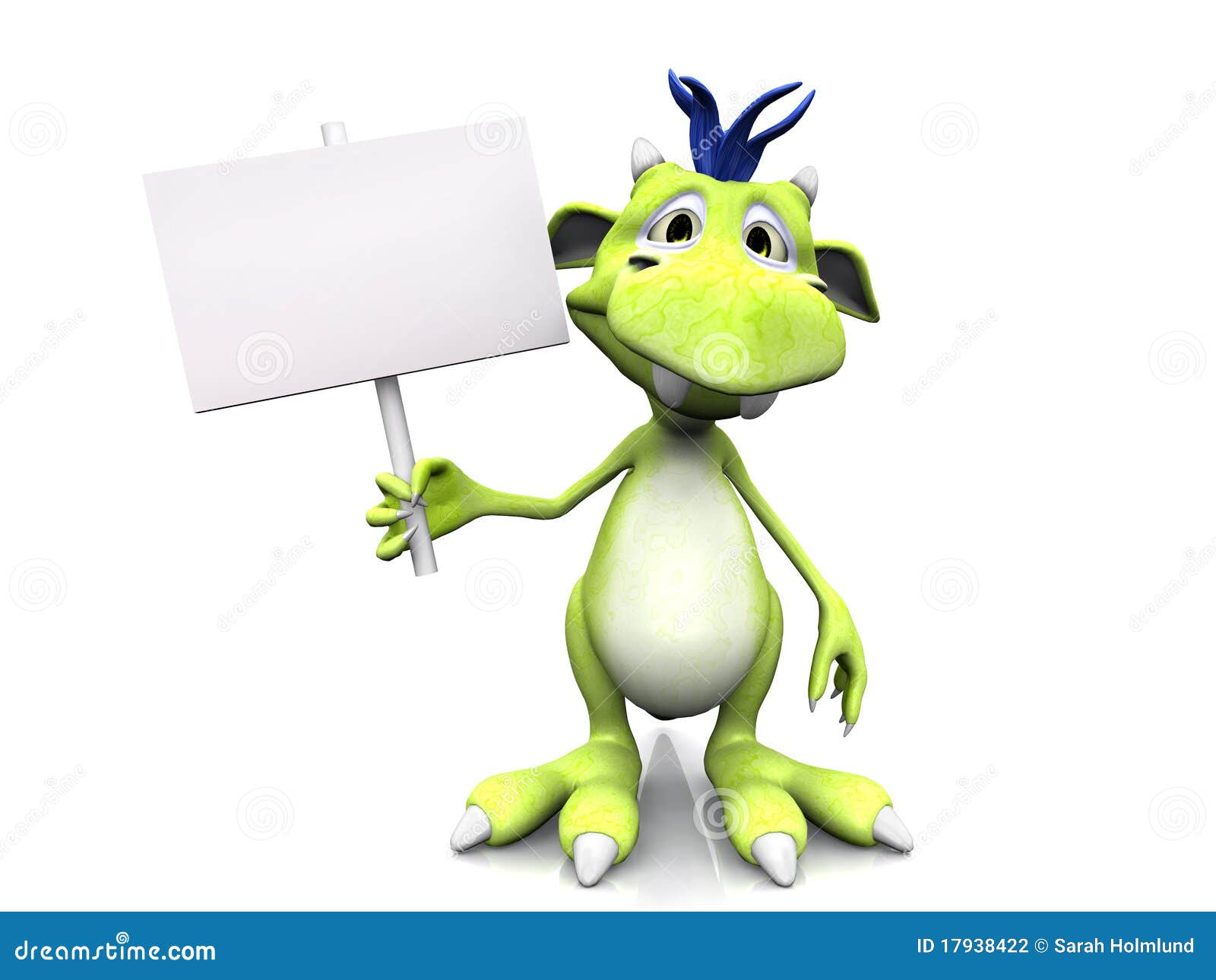 Monster Holding A Sign Stock Image | CartoonDealer.com #32714761