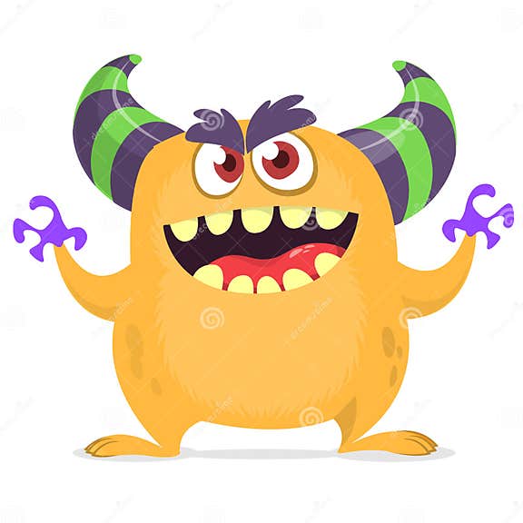 Cute Cartoon Monster Vector Illustration Of Troll Or Gremlin Big Set