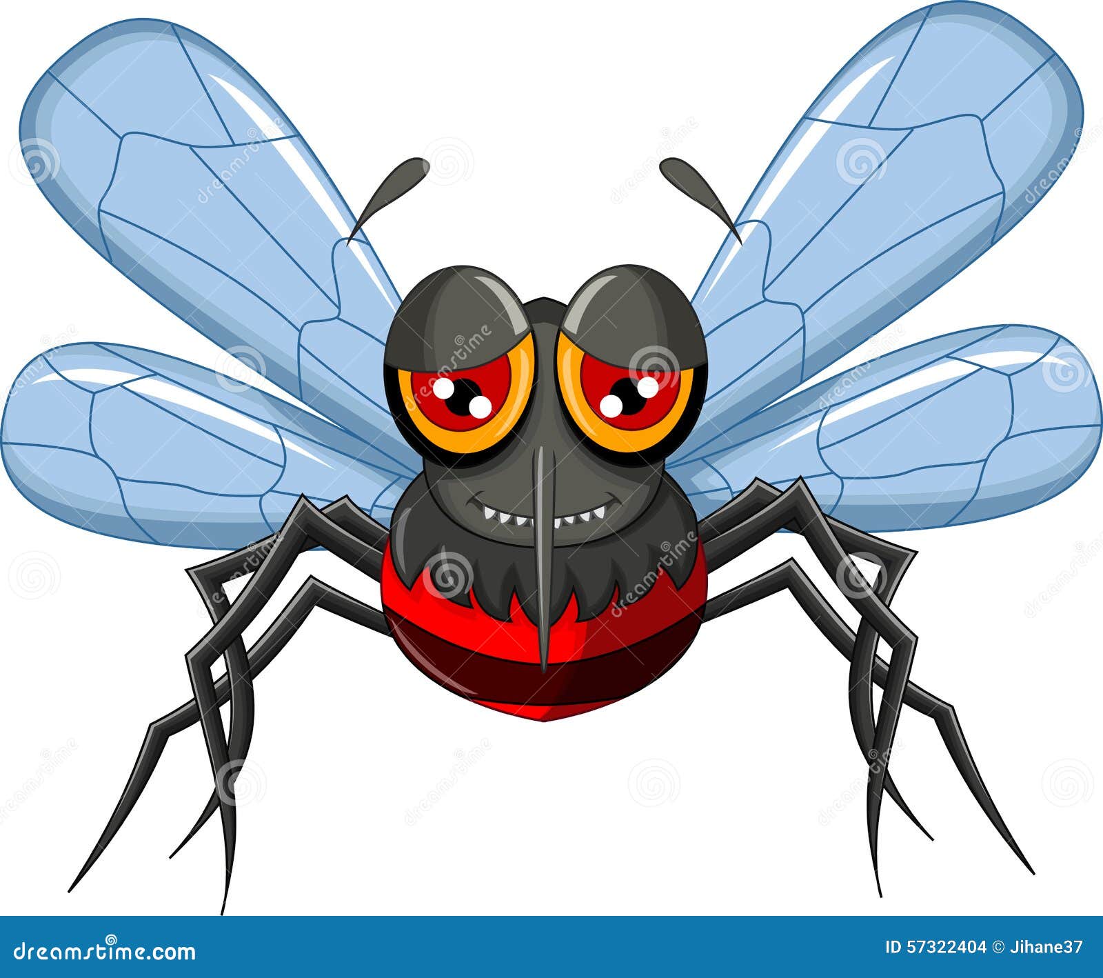 Cute cartoon mosquito stock illustration. Illustration of mascot - 57322404