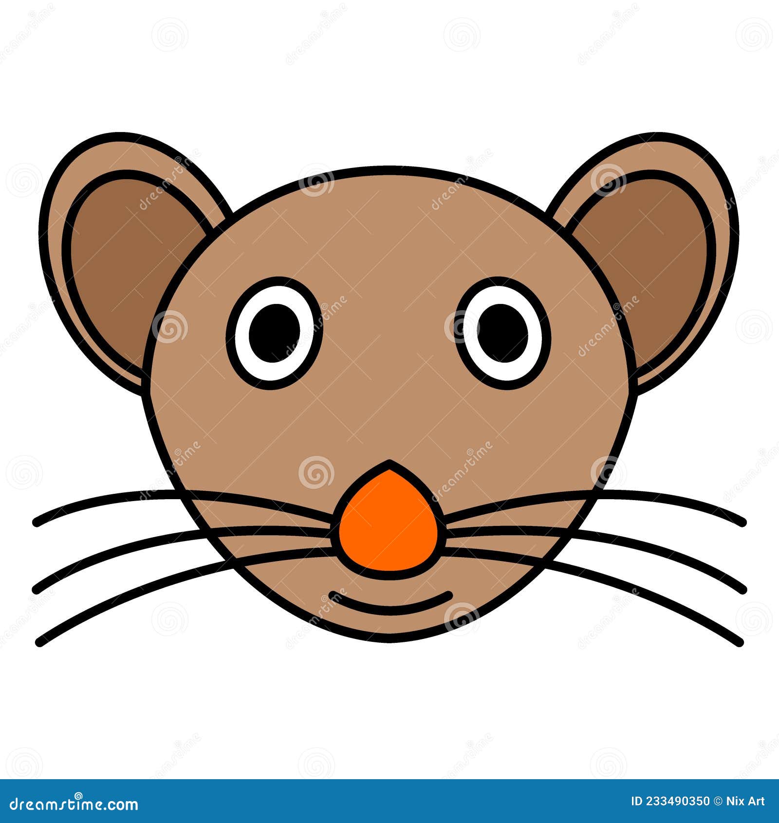 Mouse Face Icons. Set Of Cartoon Mouse Stickers. Funny Smiles, Emoji ...