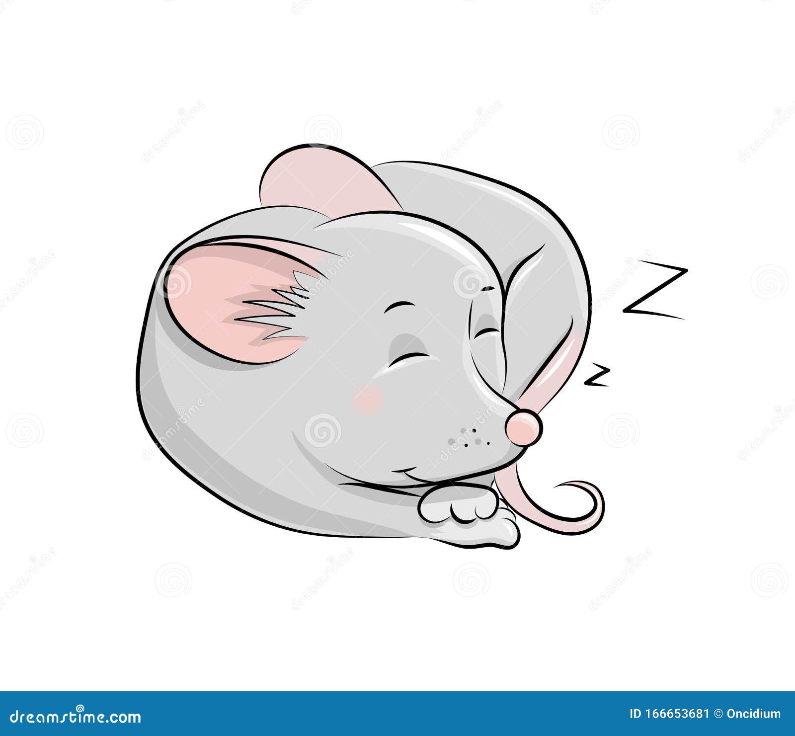 Cute cartoon mouse. stock vector. Illustration of icon - 166653681