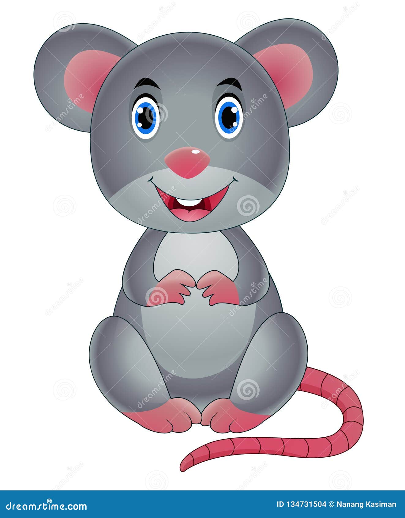 Cute cartoon mouse stock vector. Illustration of isolated - 134731504