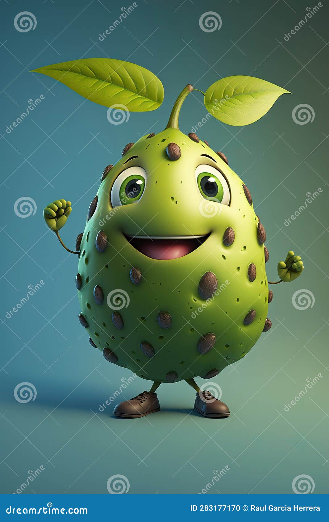 Cute Cartoon Noni Character. Generative Ai Stock Illustration ...