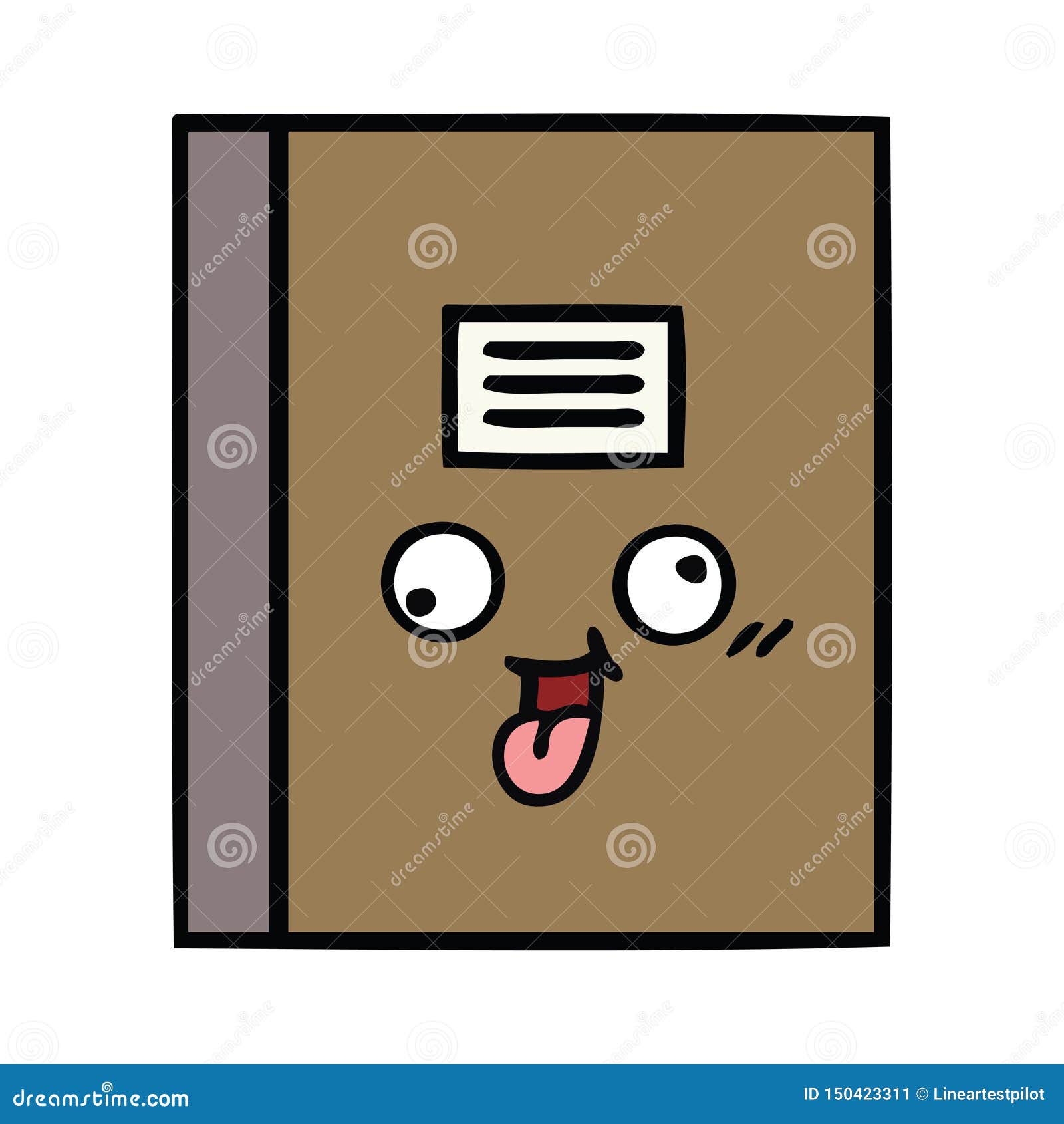 Cute cartoon of a notebook stock vector. Illustration of notebook ...