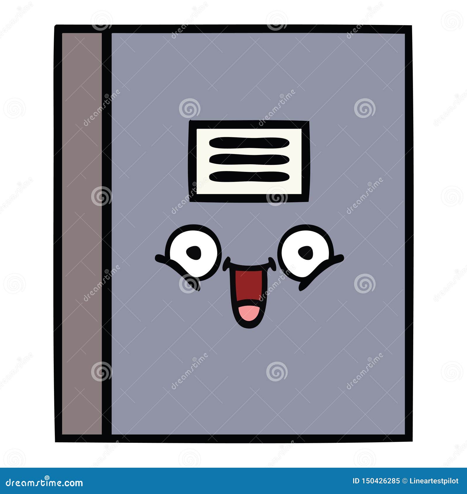 Cute cartoon of a notebook stock vector. Illustration of quirky - 150426285
