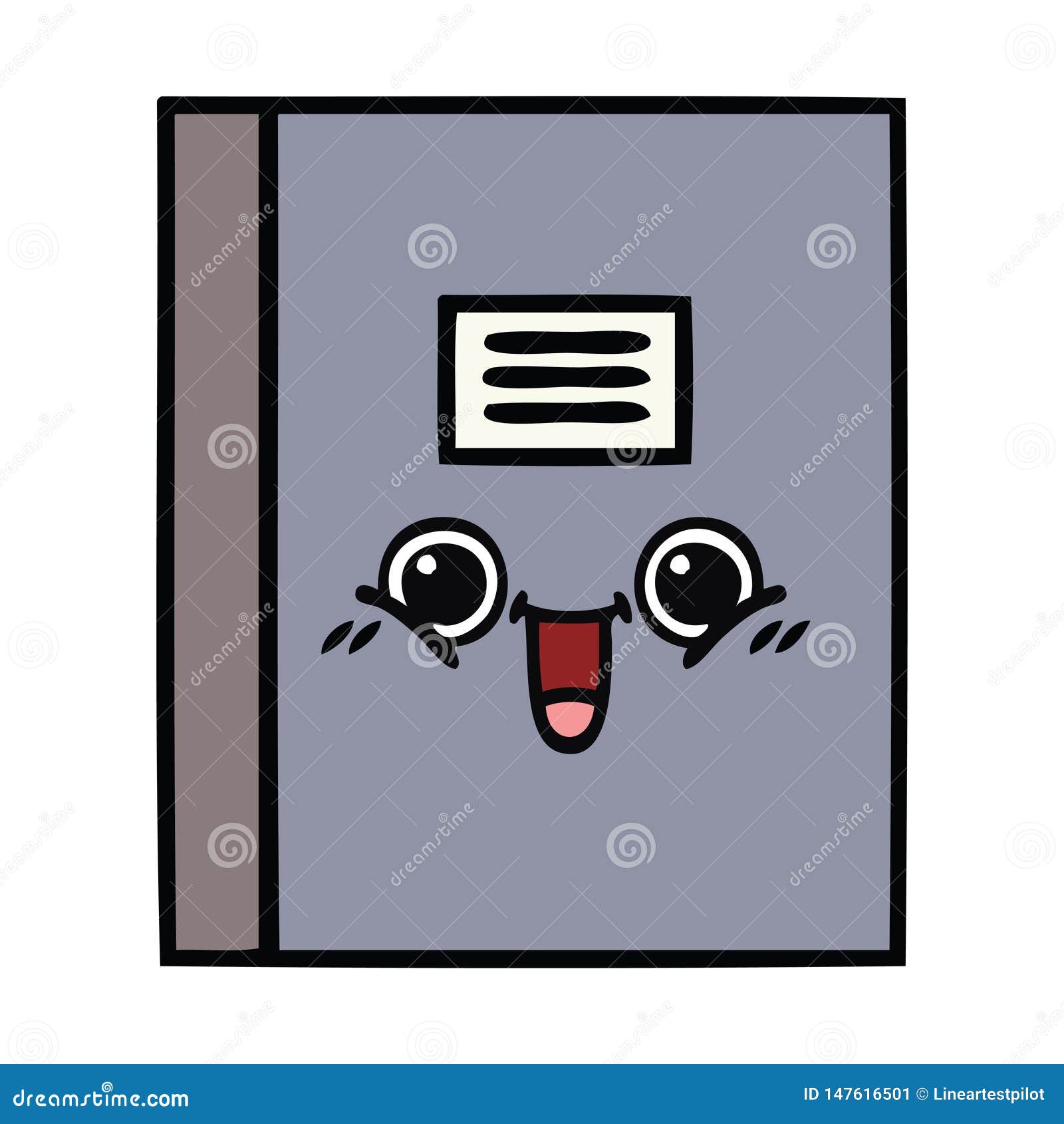 Cute cartoon notebook stock vector. Illustration of clip - 147616501