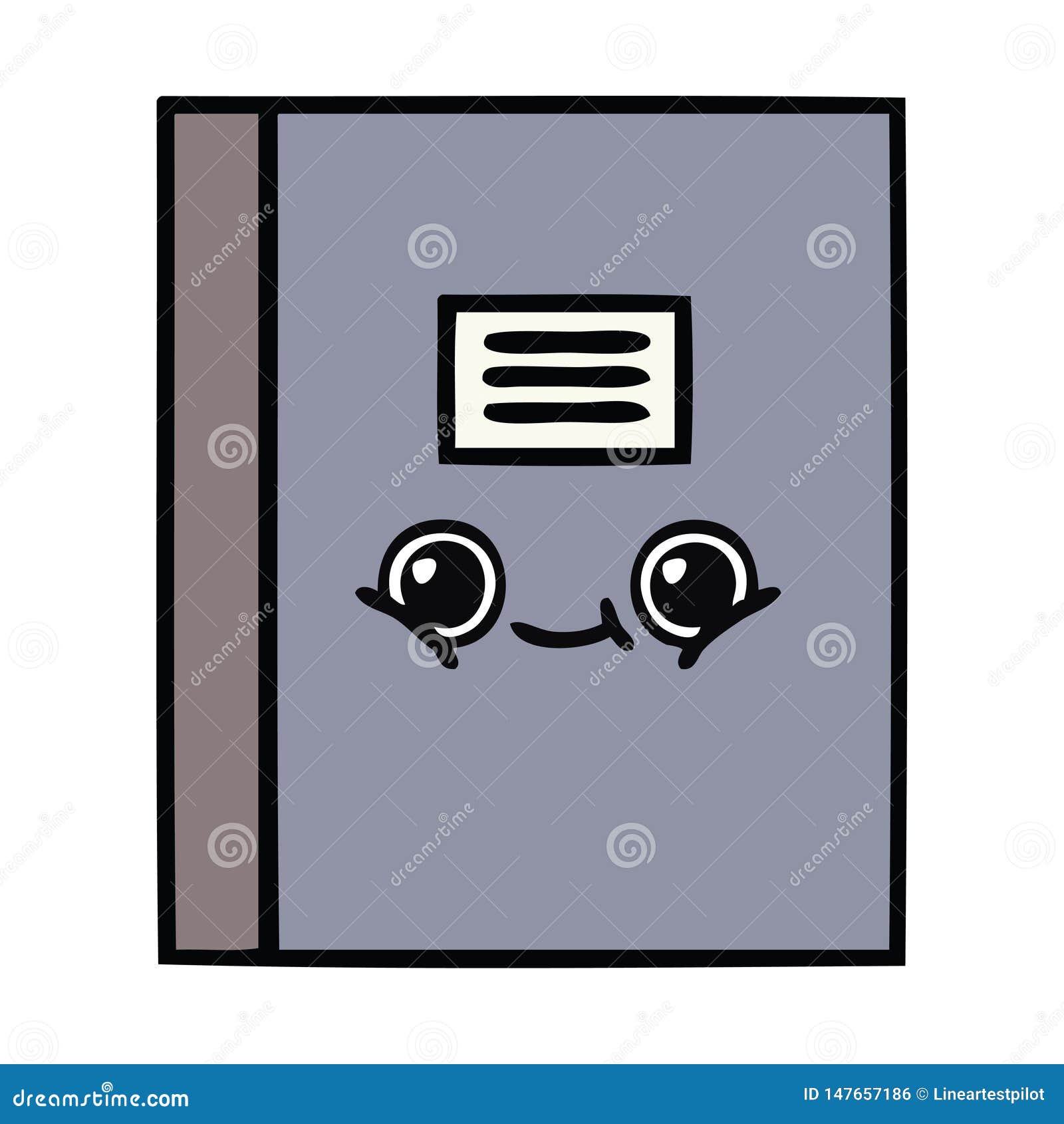Cute cartoon notebook stock vector. Illustration of notes - 147657186