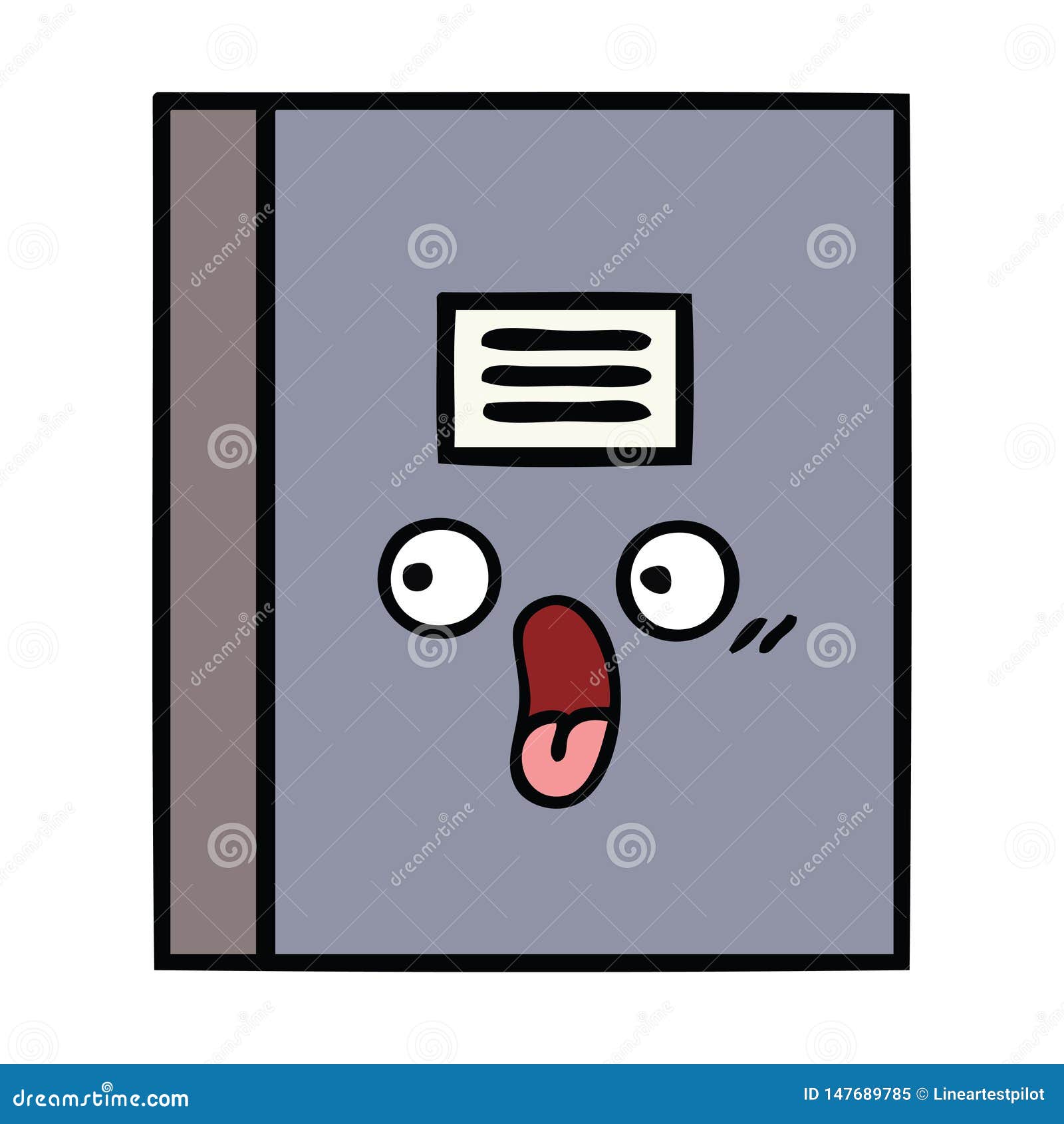 Cute cartoon notebook stock vector. Illustration of clip - 147689785