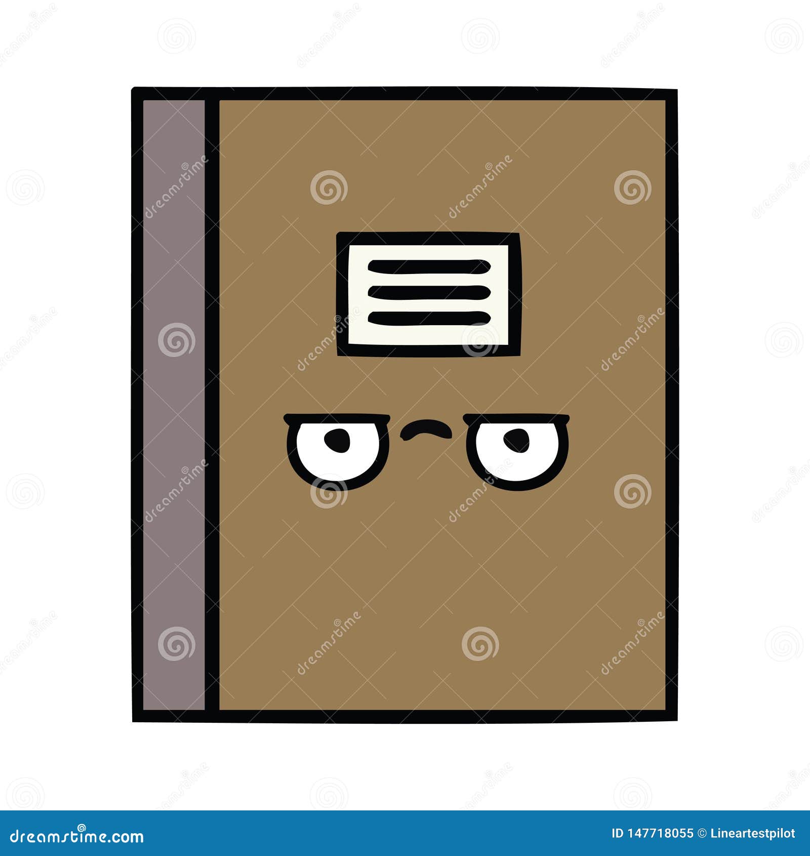 Cute cartoon notebook stock vector. Illustration of freehand - 147718055