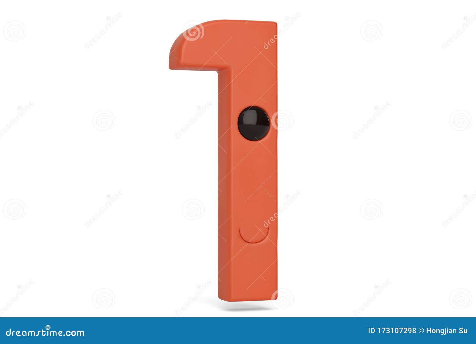 Cute Cartoon Number 3D Rendering Isolated on White Background Stock ...