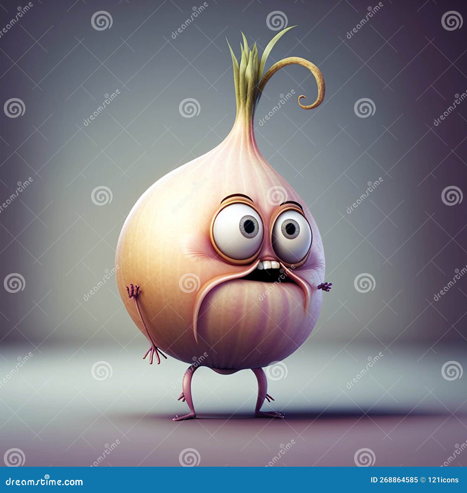 Cute Cartoon Onion Character Using Generative AI Stock Illustration ...