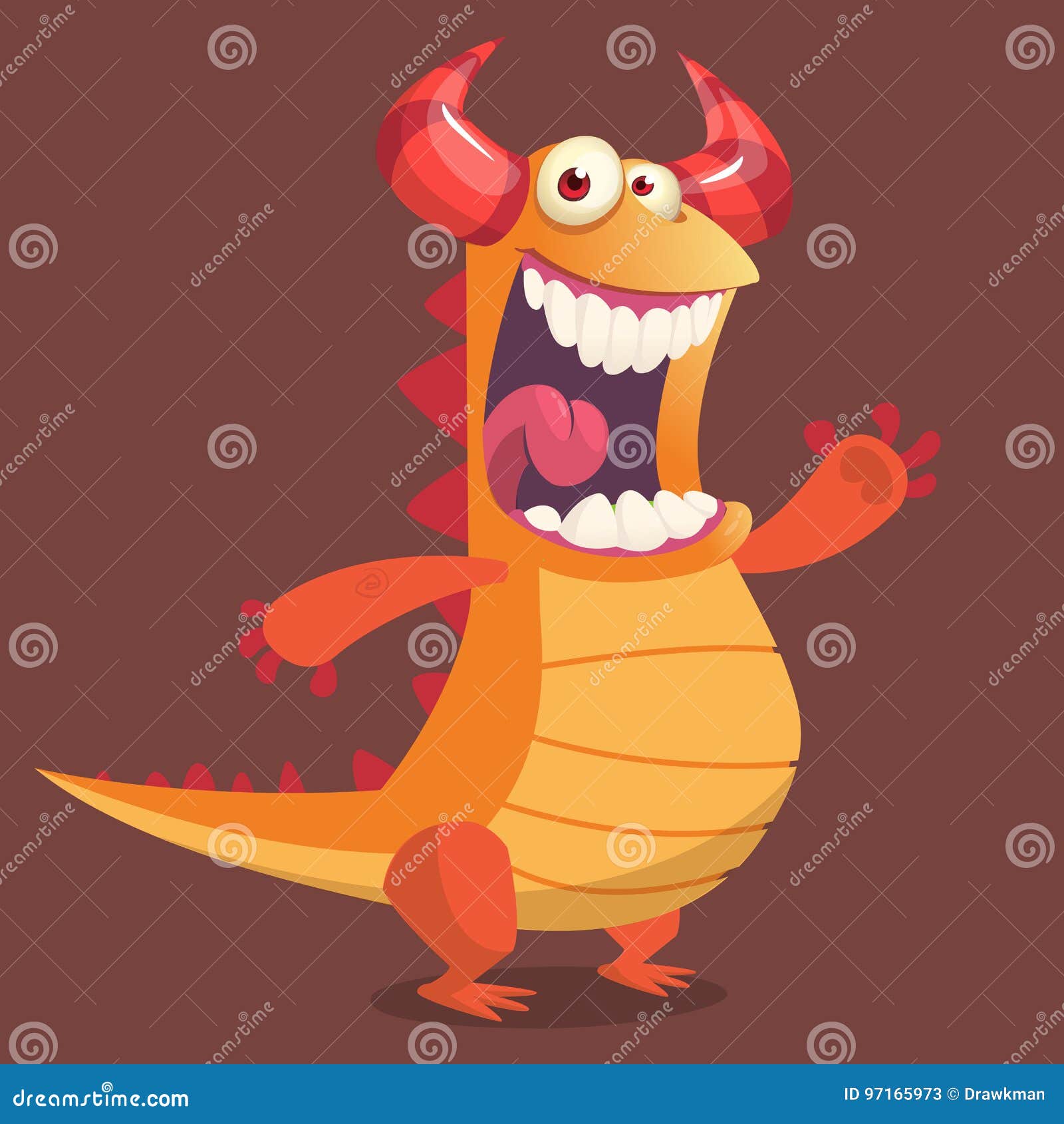 Dragon Monster Claw, Attack. Vector Illustration. | CartoonDealer.com ...