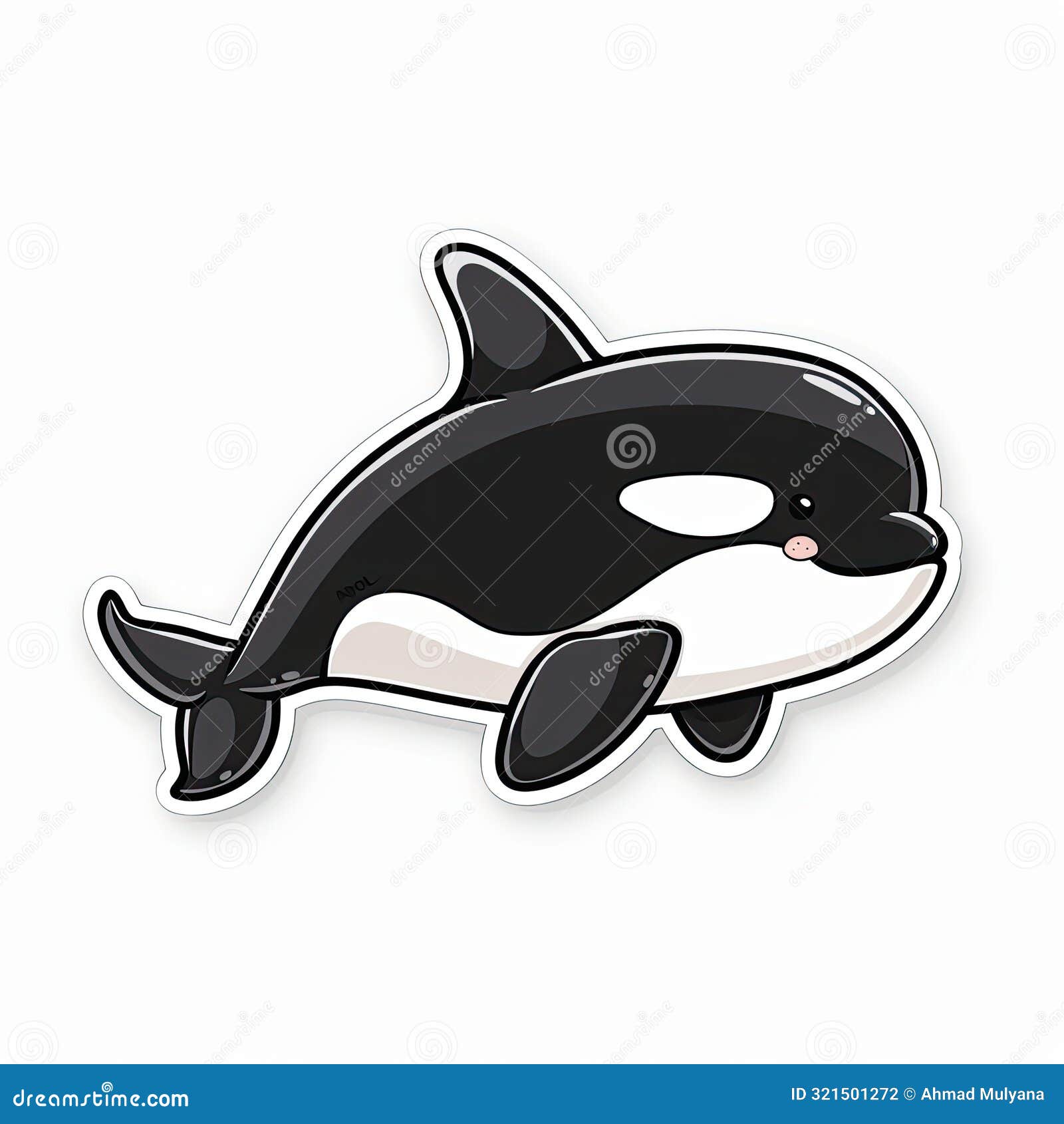 Cartoon Orca Icons Set Cartoon Vector. Little Cute Killer Whale ...