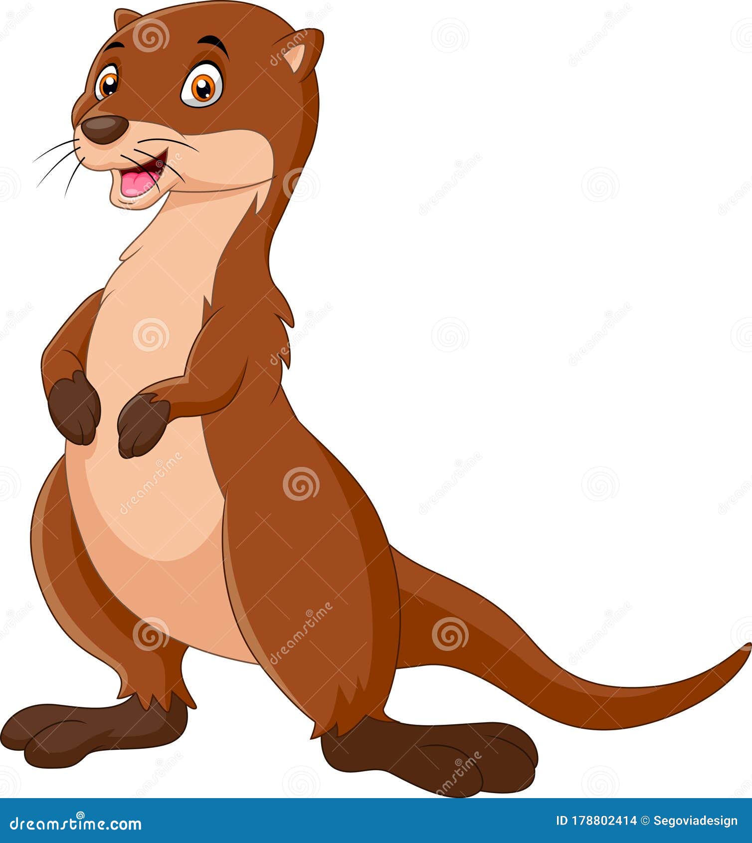 Cartoon Otter Character. Emoticon Stickers | CartoonDealer.com #76106211