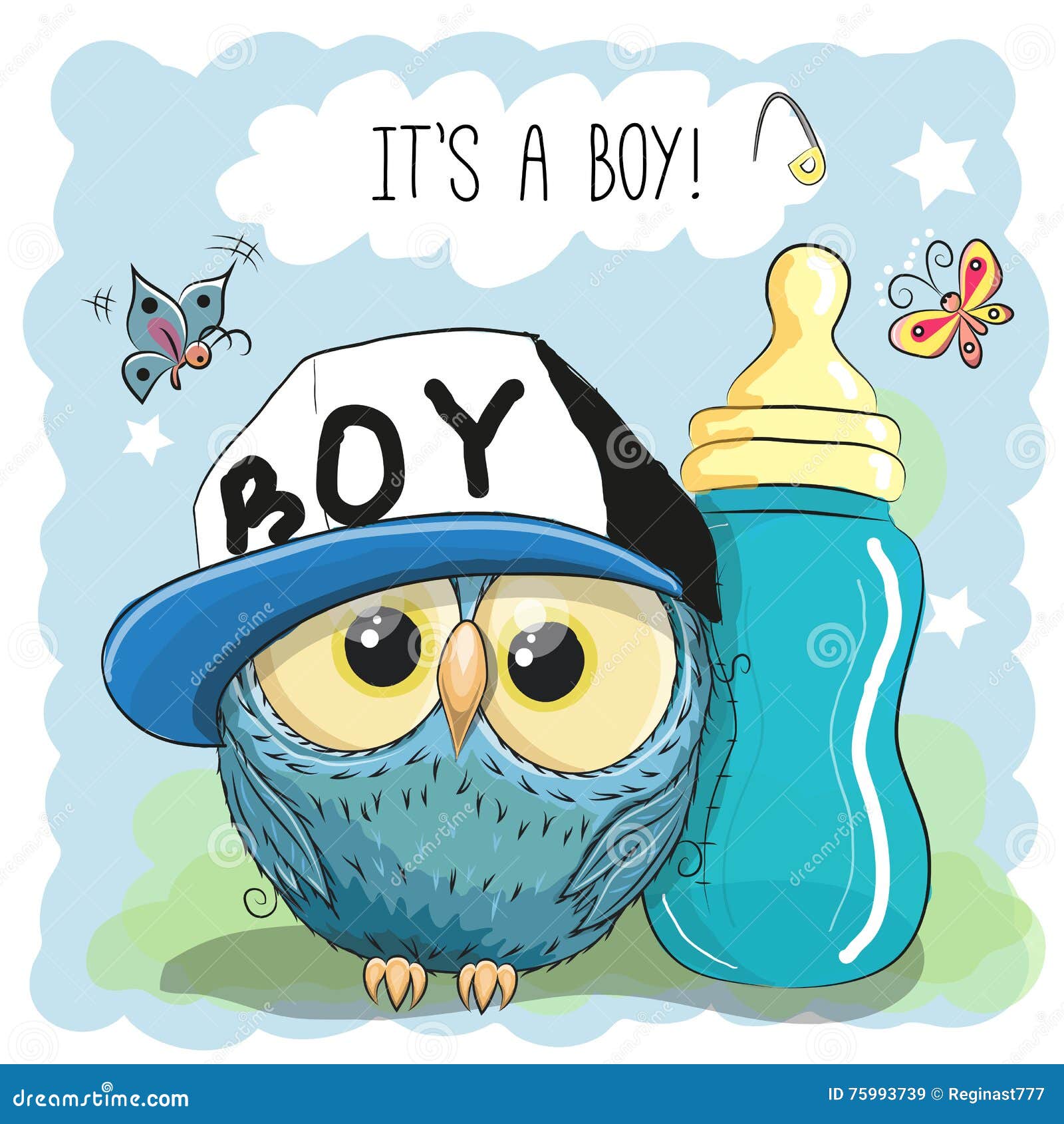 Its A Boy Owl Background