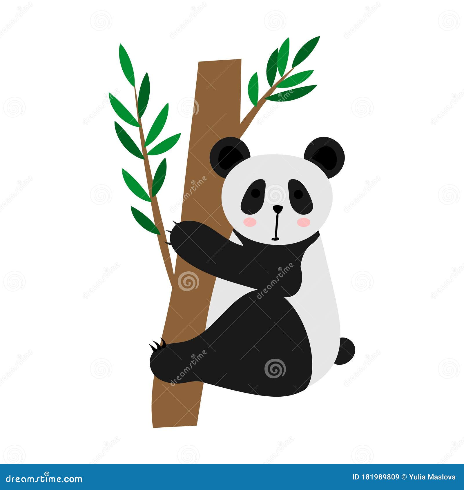 Red Panda With Tree Royalty-Free Stock Photography | CartoonDealer.com ...