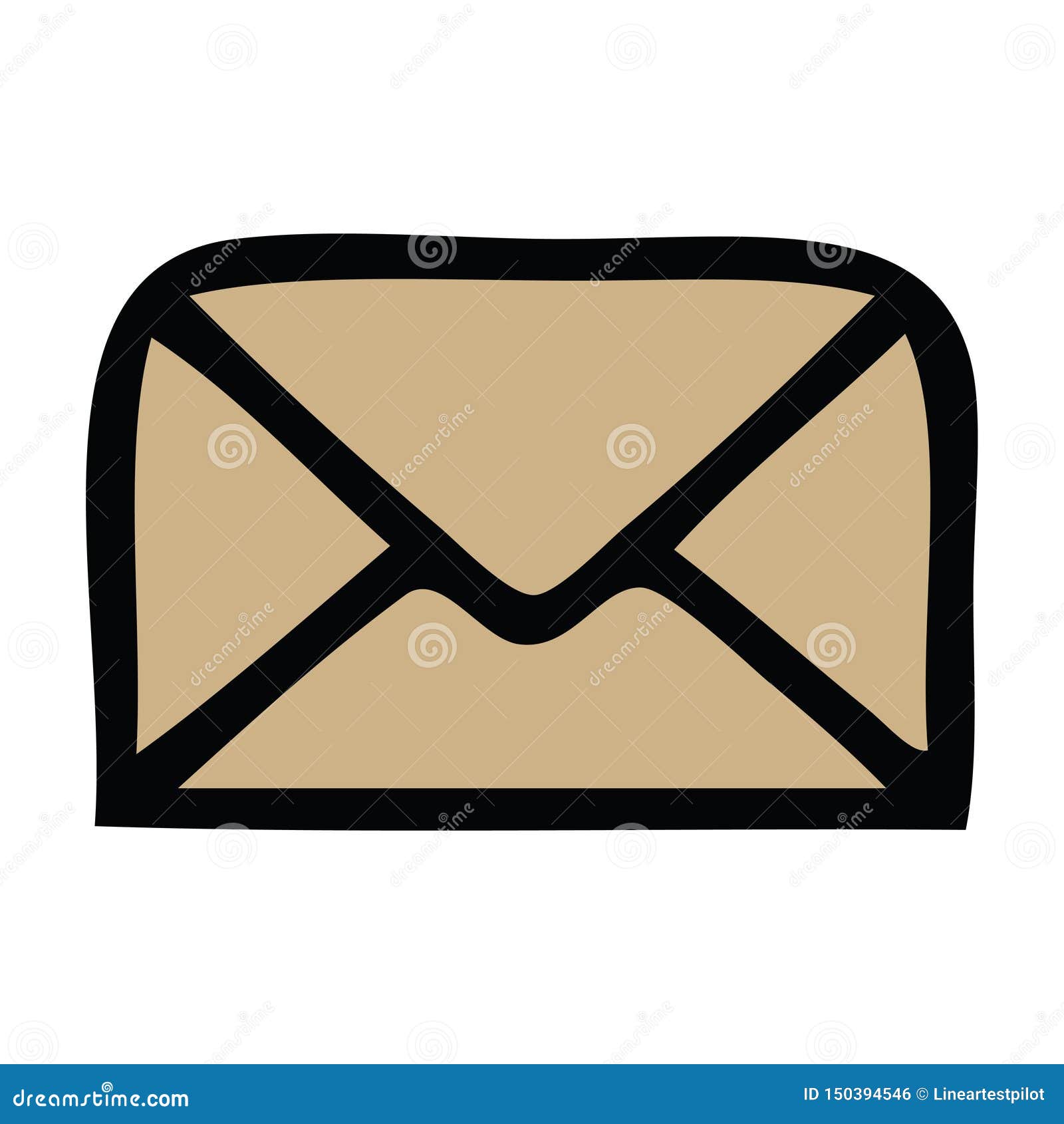 Cute Cartoon of a Paper Envelope Stock Vector - Illustration of clipart ...