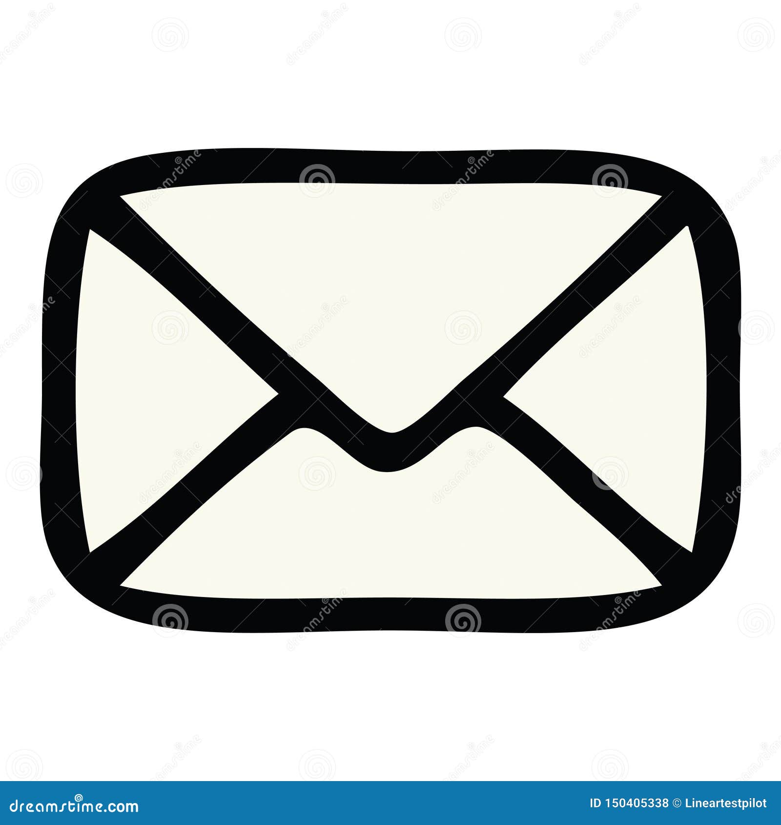 Cute Cartoon of a Paper Envelope Stock Vector - Illustration of drawing ...