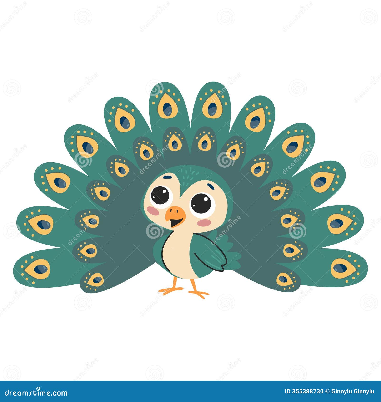 Cartoon Peacock Vector | CartoonDealer.com #151497157