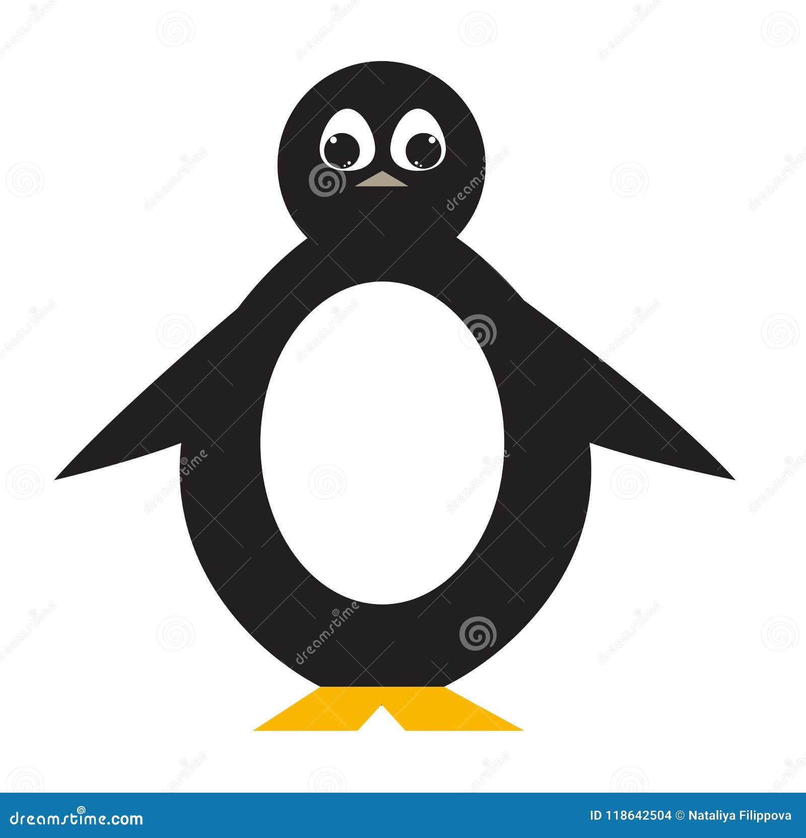 Cute cartoon penguin stock vector. Illustration of vector - 118642504
