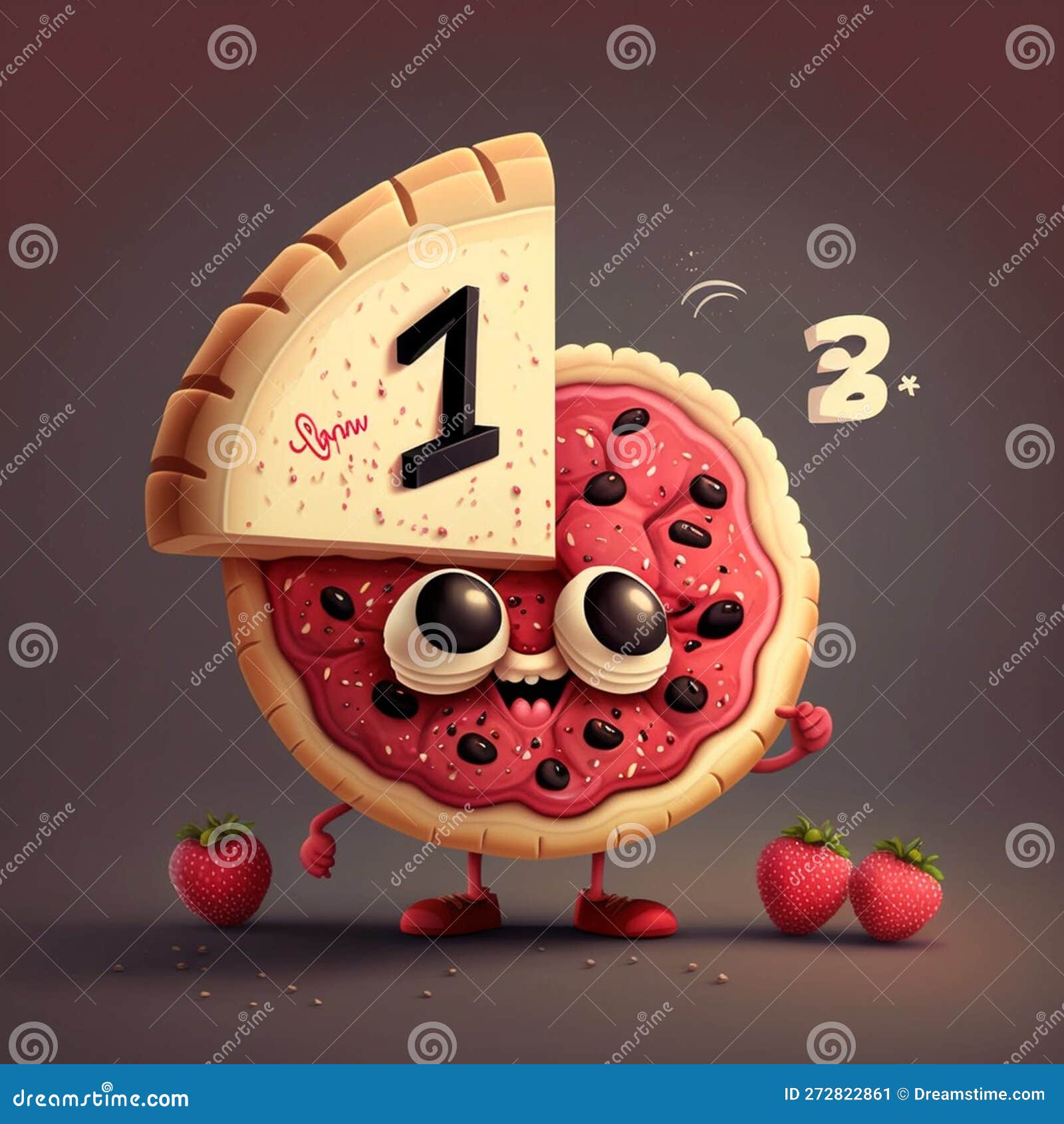 A Cute Cartoon Pi Characters Ai Generative Stock Illustration ...