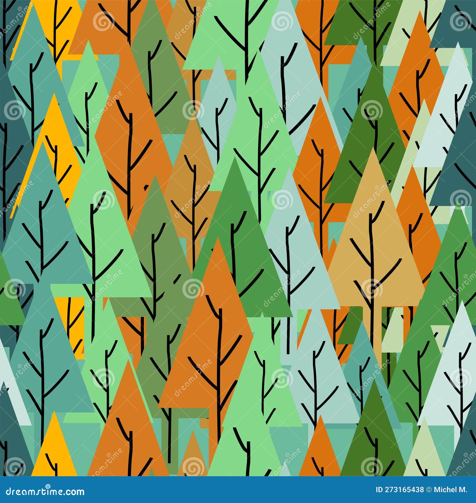 Cute Cartoon Pine Kids Vector Background Patterns Seamless Stock ...