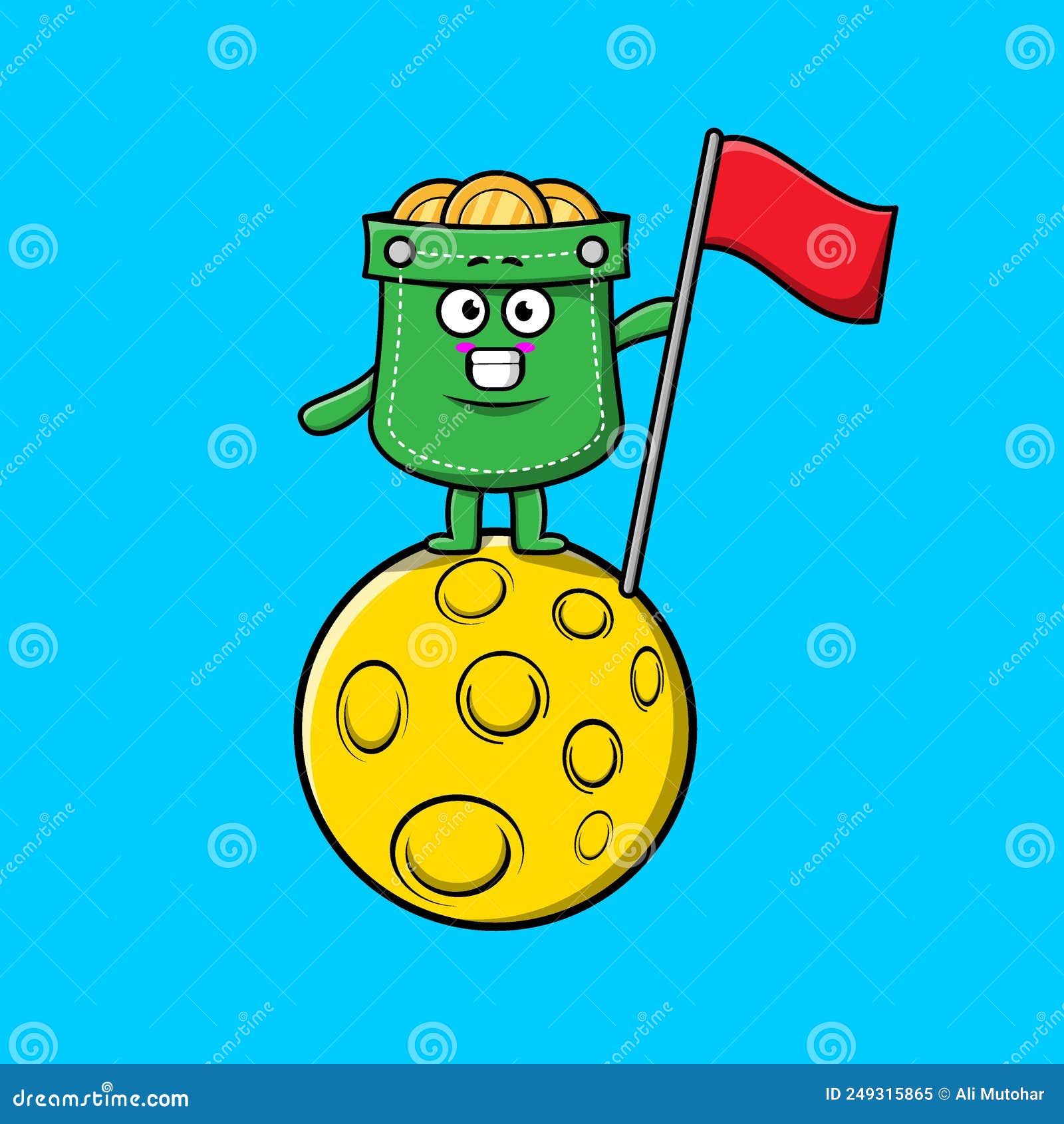 Cute Cartoon Pocket Character Stock Vector - Illustration of element ...