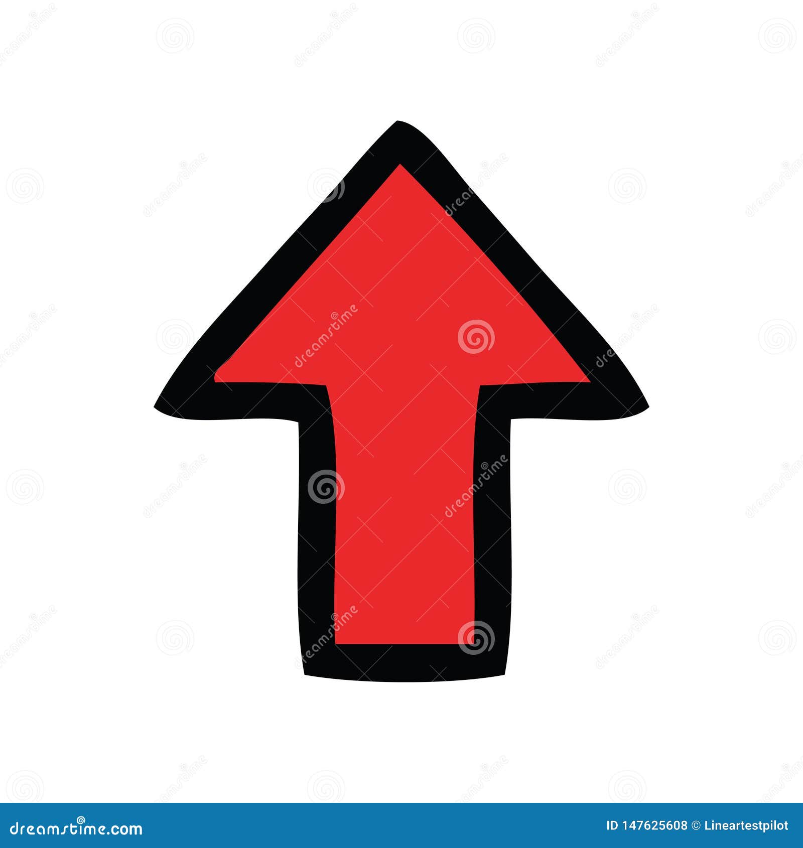 Cute Cartoon Pointing Arrow Stock Vector - Illustration of quirky, cute ...