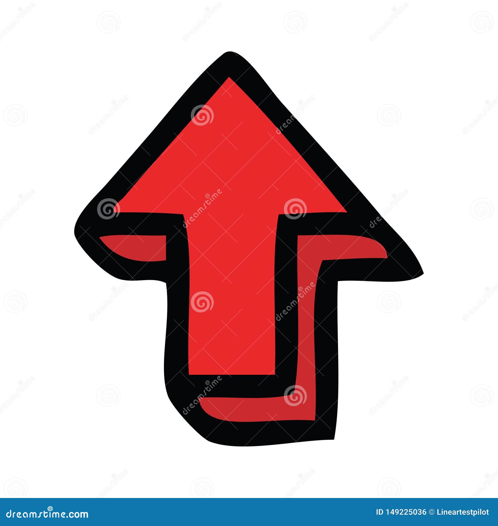 Cute Cartoon Pointing Arrow Stock Vector - Illustration of drawing ...