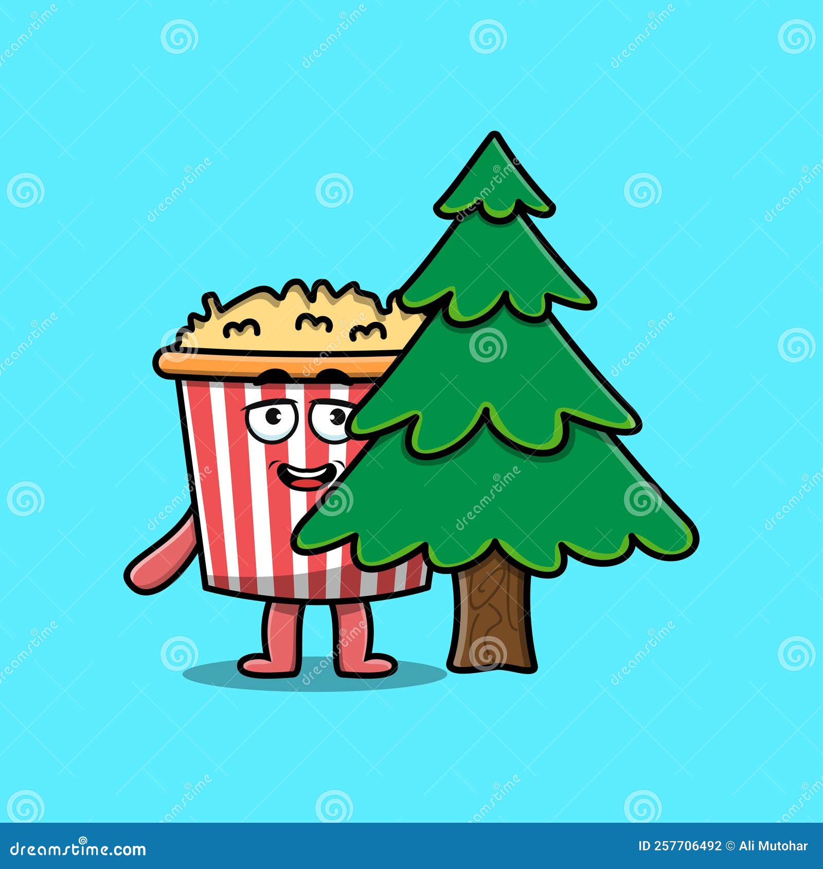 A Popcorn Tree In A Field Kernels Popping Off The Branches Creating A ...