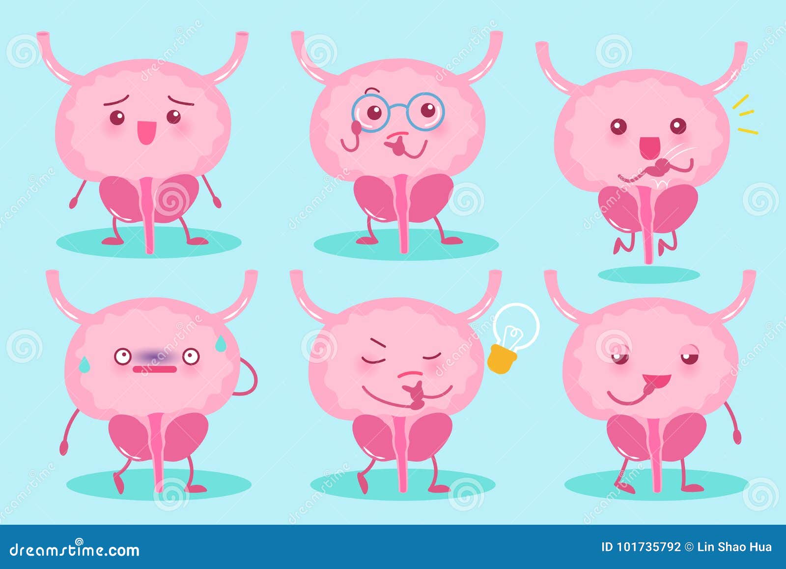Cute cartoon prostate stock illustration. Illustration of brilliant ...