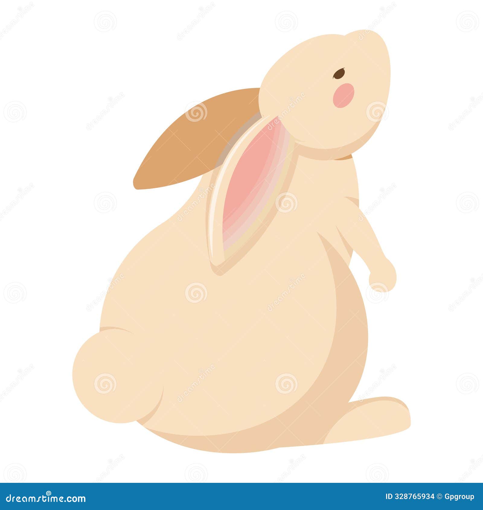 Cute cartoon rabbit animal stock photo. Image of little - 328765934