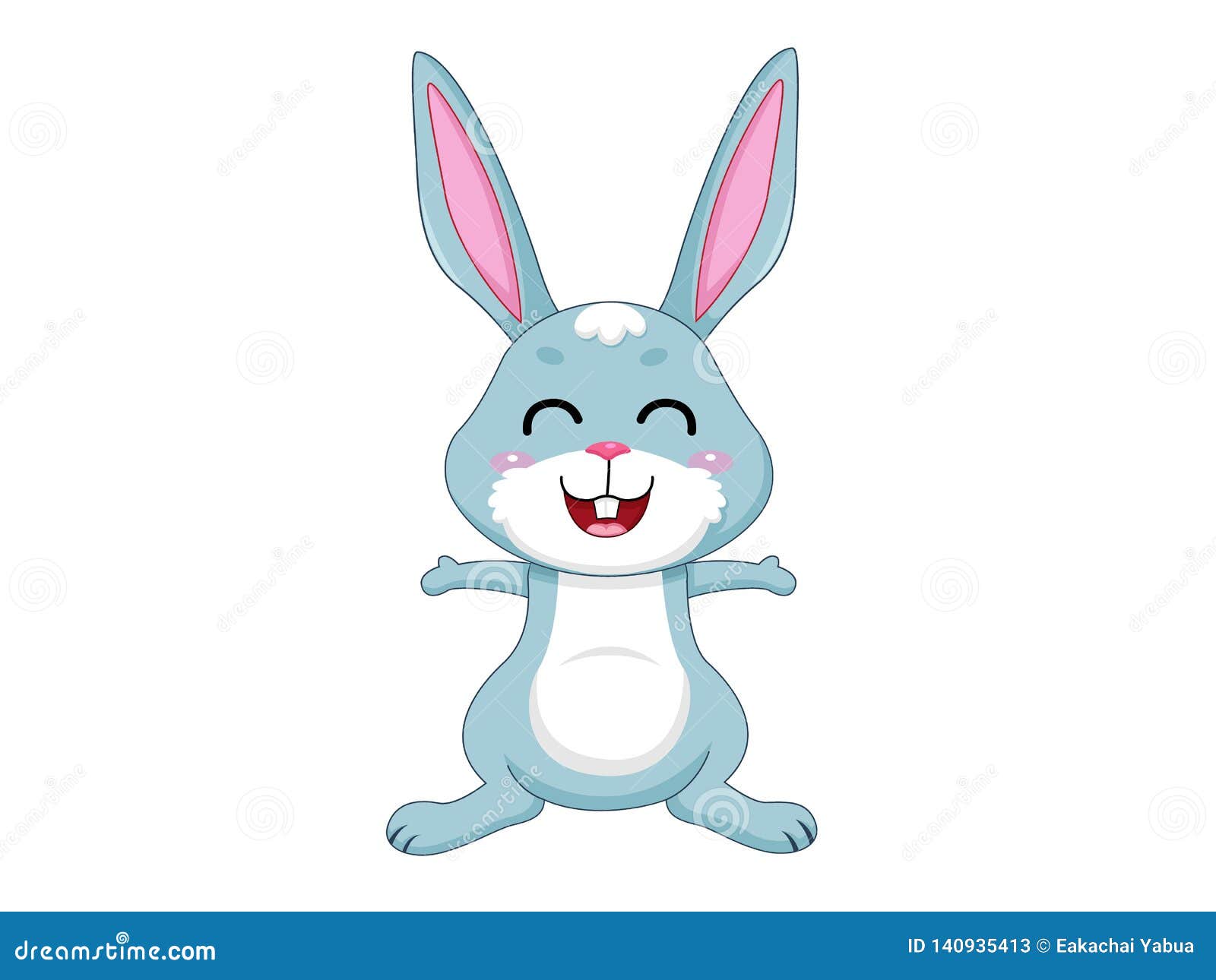 Cute Cartoon Rabbit Characters. Vector Illustration Cartoon Style Stock ...
