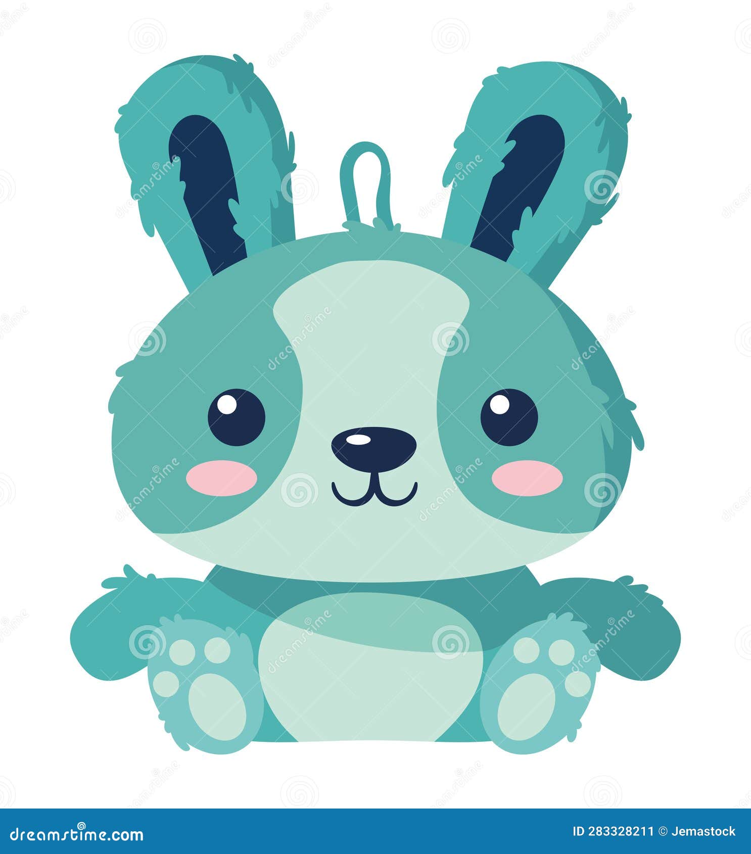 Cute Cartoon Rabbit, Small and Fluffy Toy Stock Vector - Illustration ...