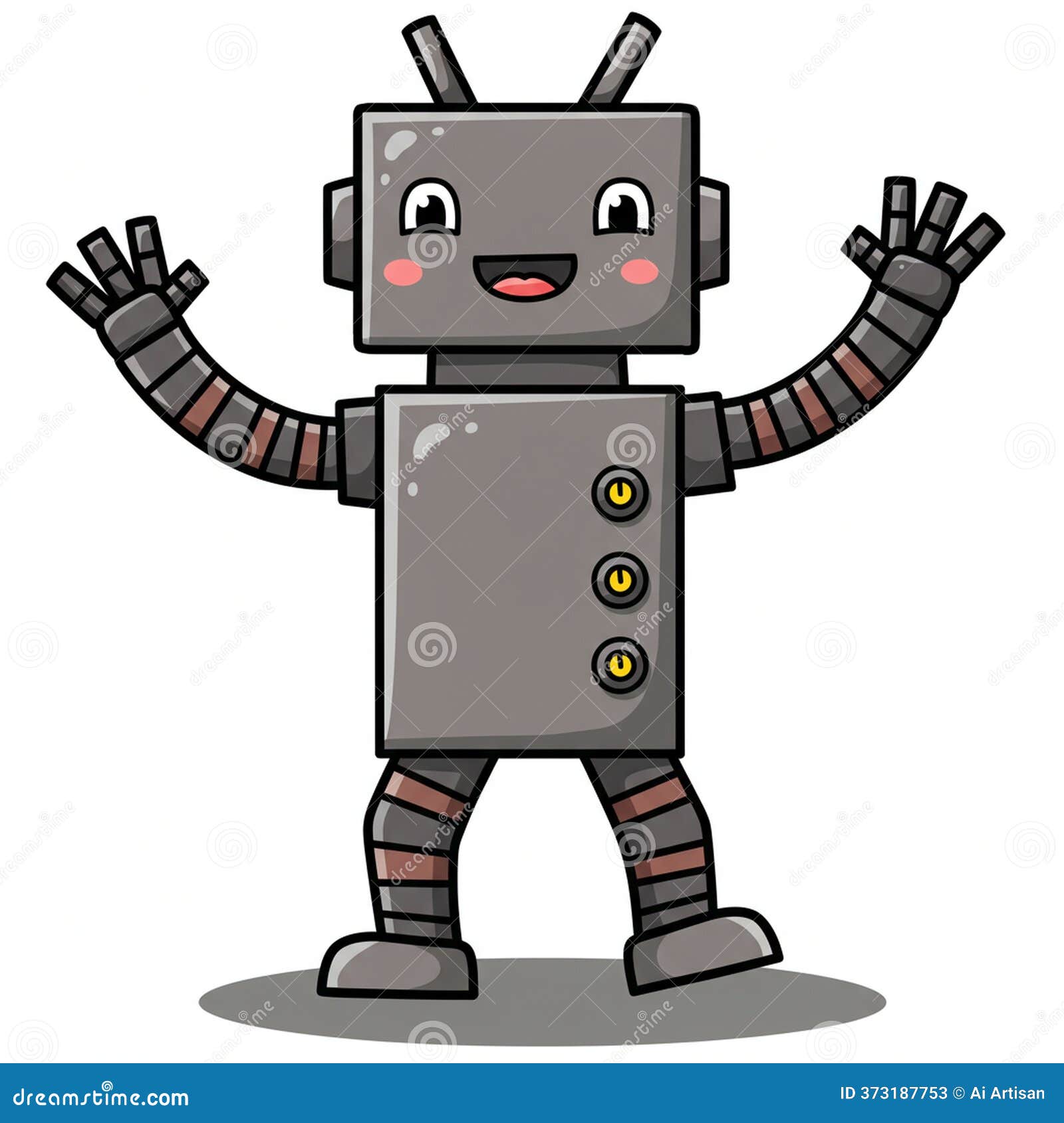 Aligned 3D Cartoon Characters Royalty-Free Stock Photography ...